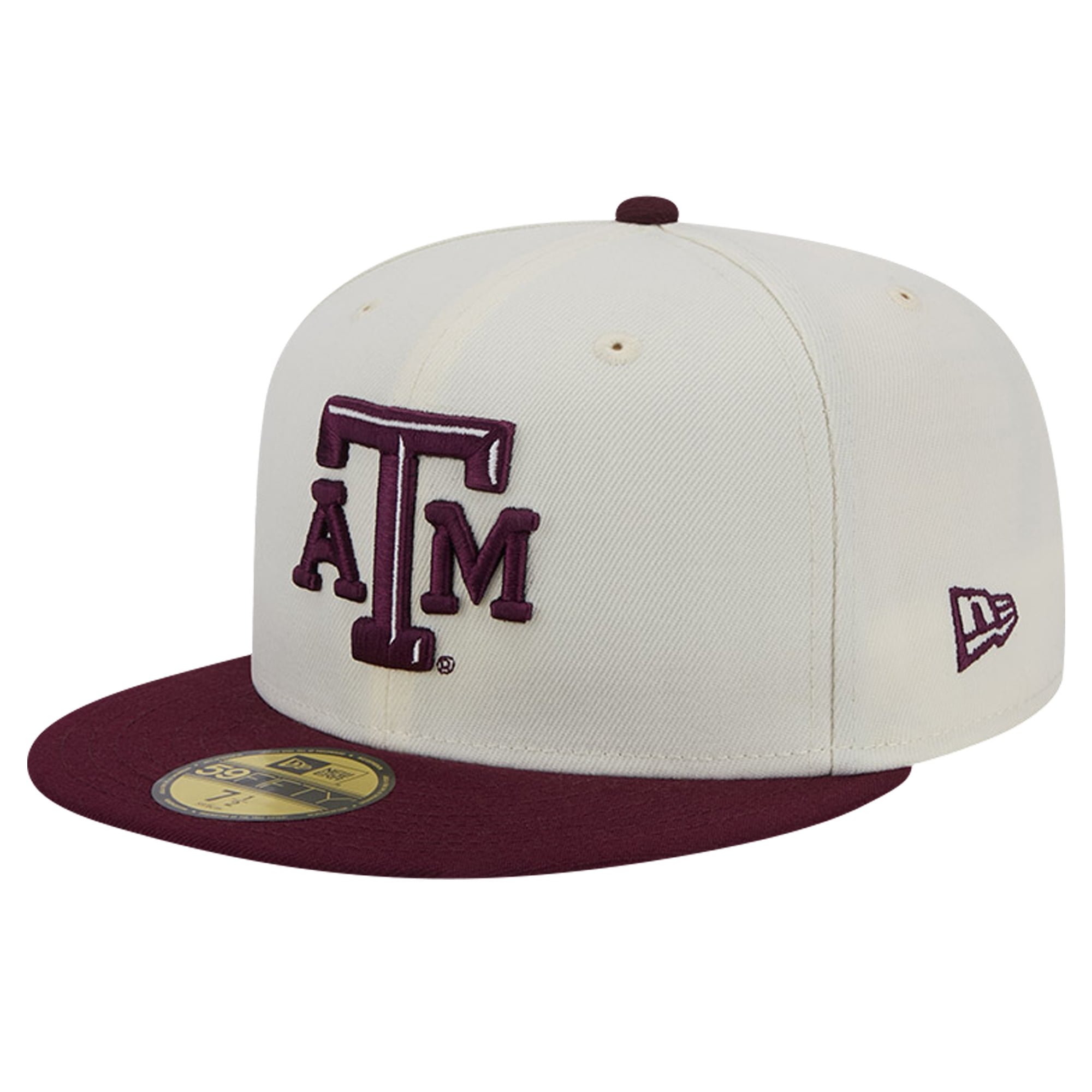 Men's New Era Texas A&M Aggies Chrome White Vintage 59FIFTY Fitted Hat ...