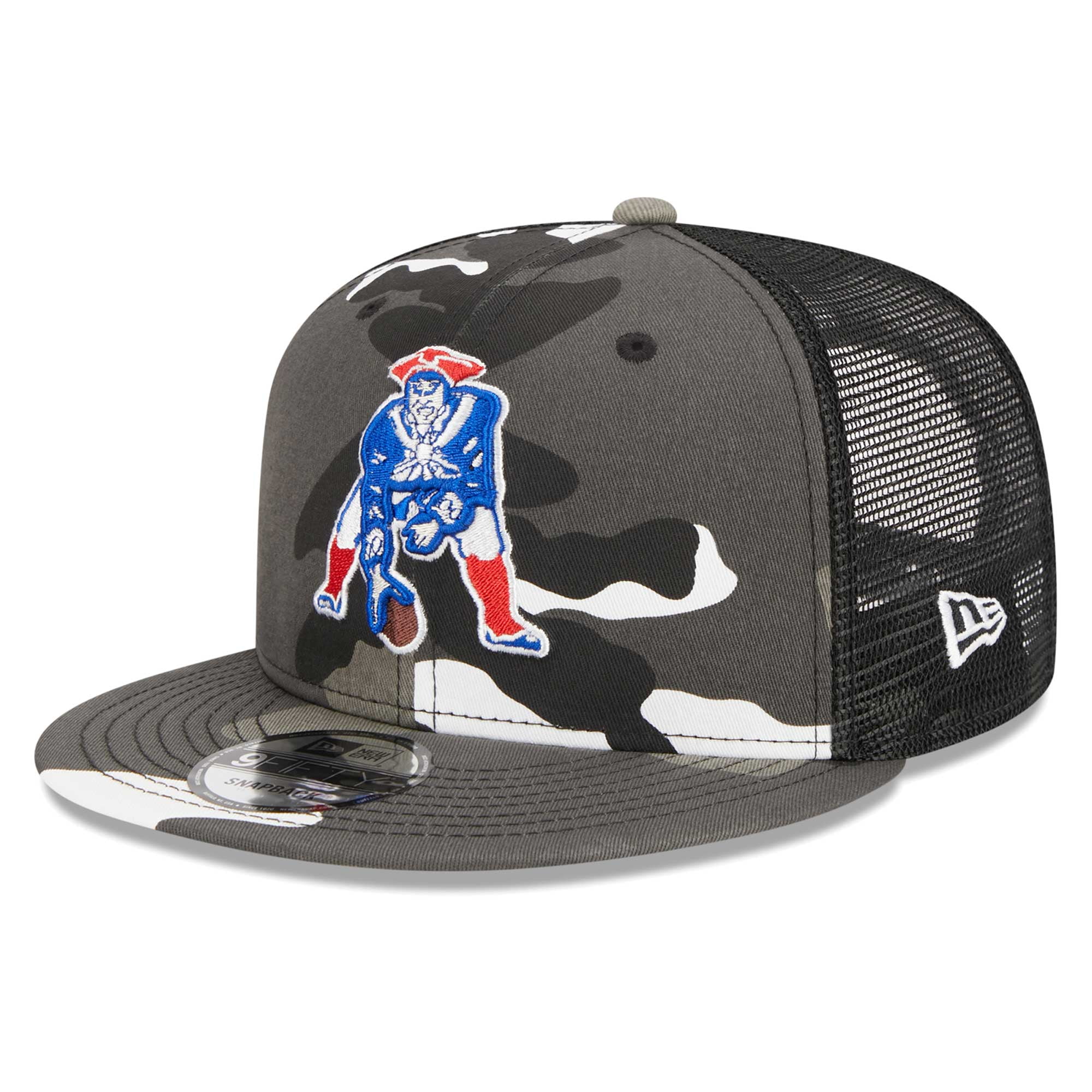 Men's New Era Urban Camo New England Patriots 9FIFTY Trucker Snapback ...