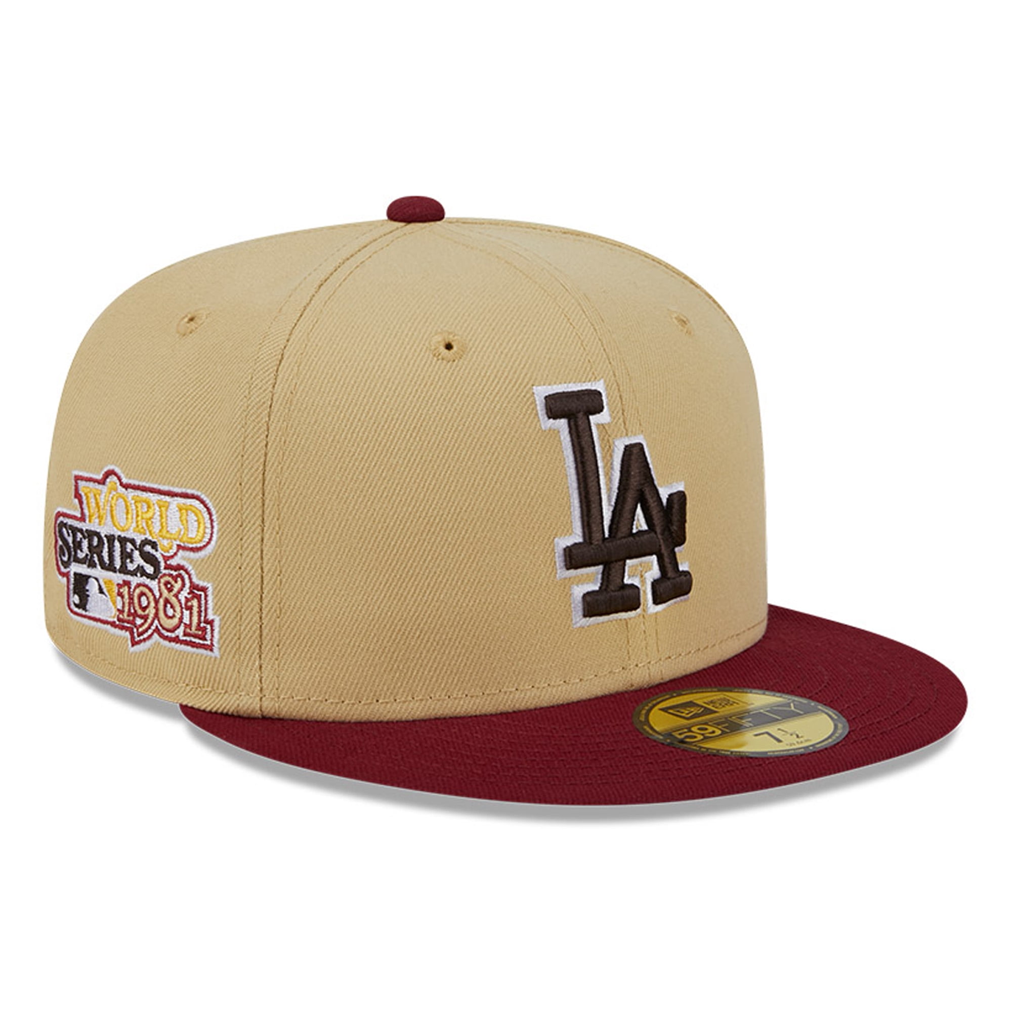 Men's New Era Vegas Gold/Cardinal Los Angeles Dodgers 59FIFTY Fitted ...