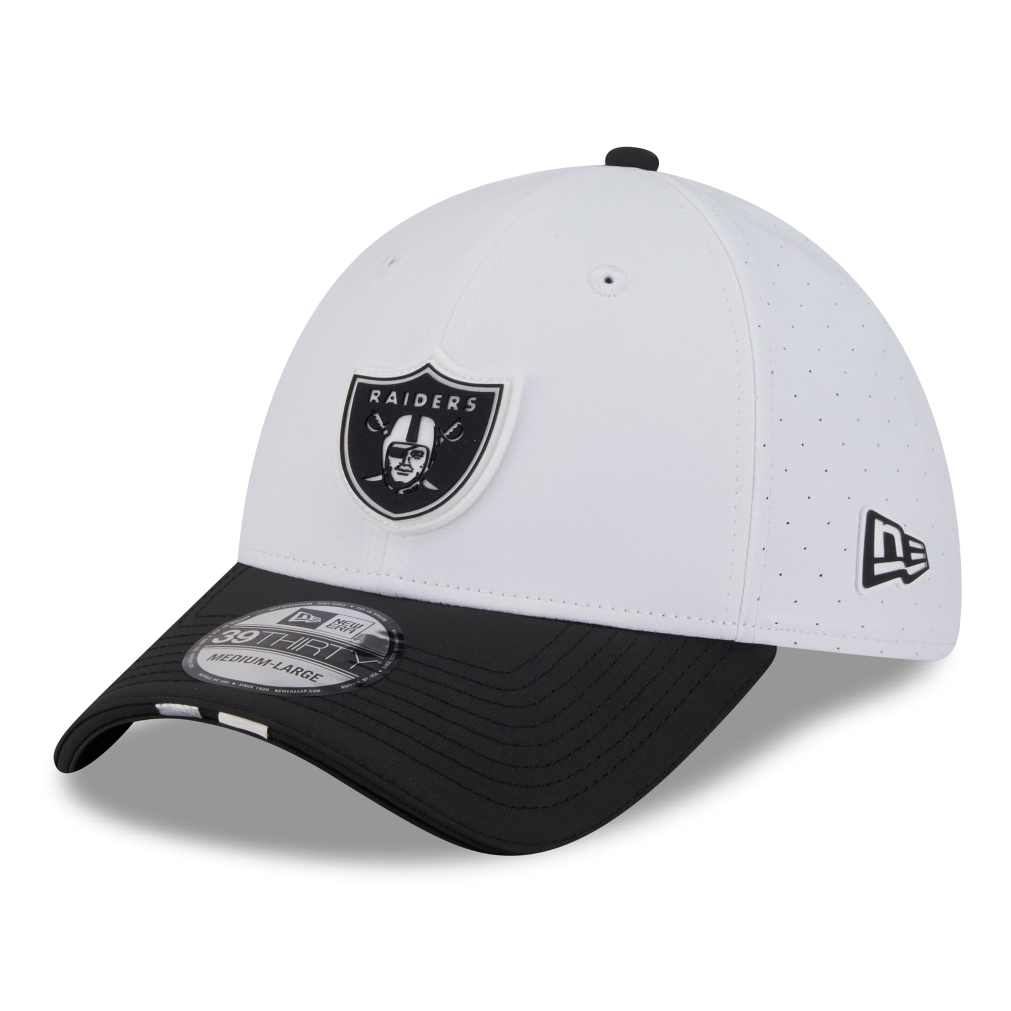Men's New Era White/Black Las Vegas Raiders 2025 NFL Training Camp ...