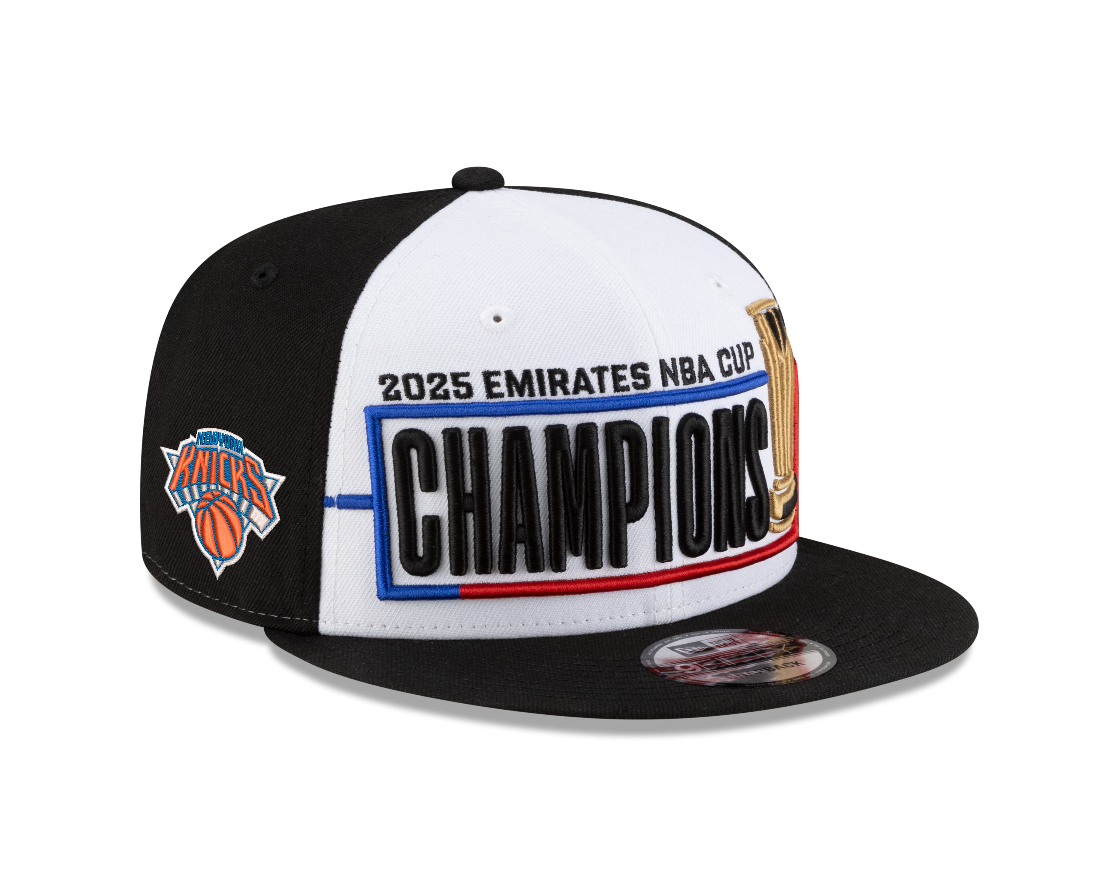 Men's New Era White/Black New York Knicks 2025 NBA Cup Champions Locker ...