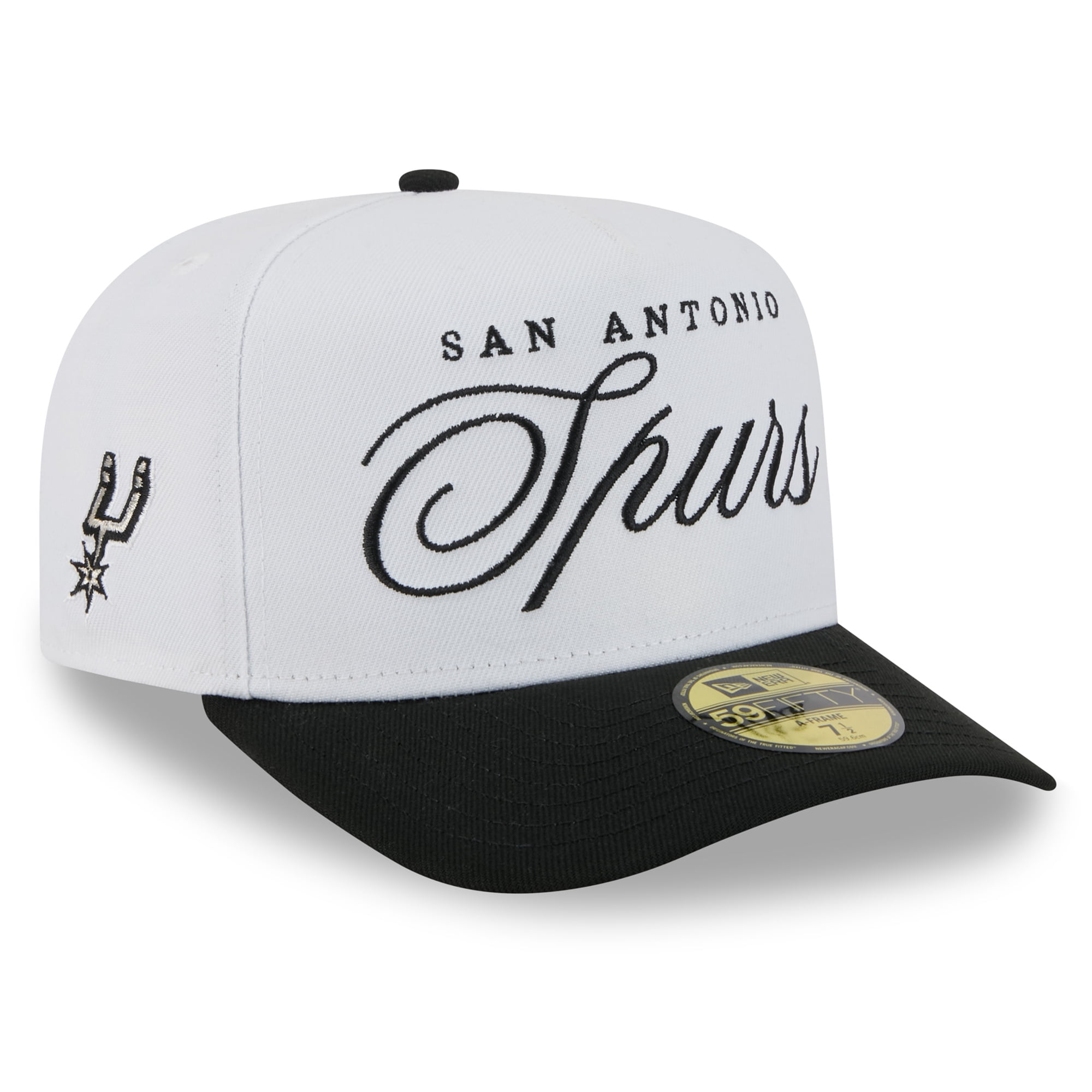 Men's New Era White/Black San Antonio Spurs 2025 NBA Draft A-Frame ...