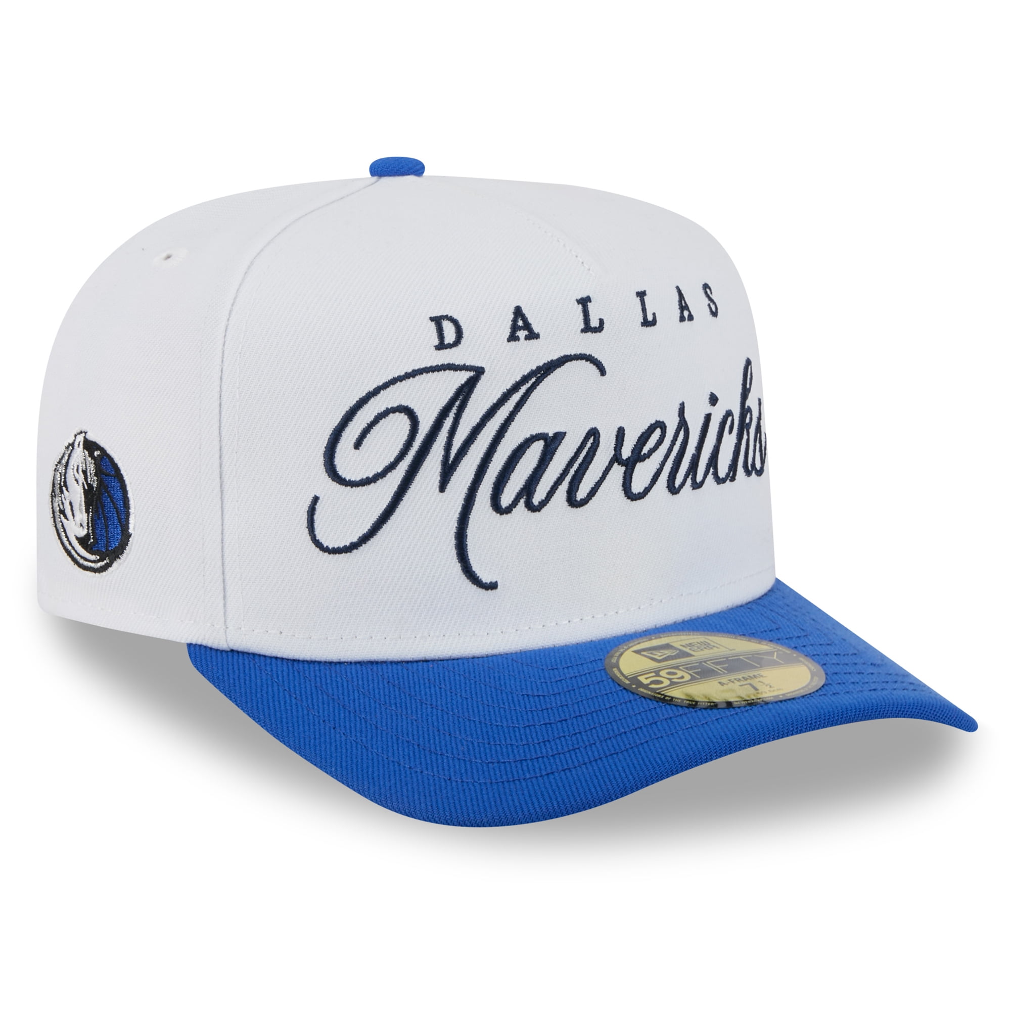 Men's New Era White/Blue Dallas Mavericks 2025 NBA Draft A-Frame ...