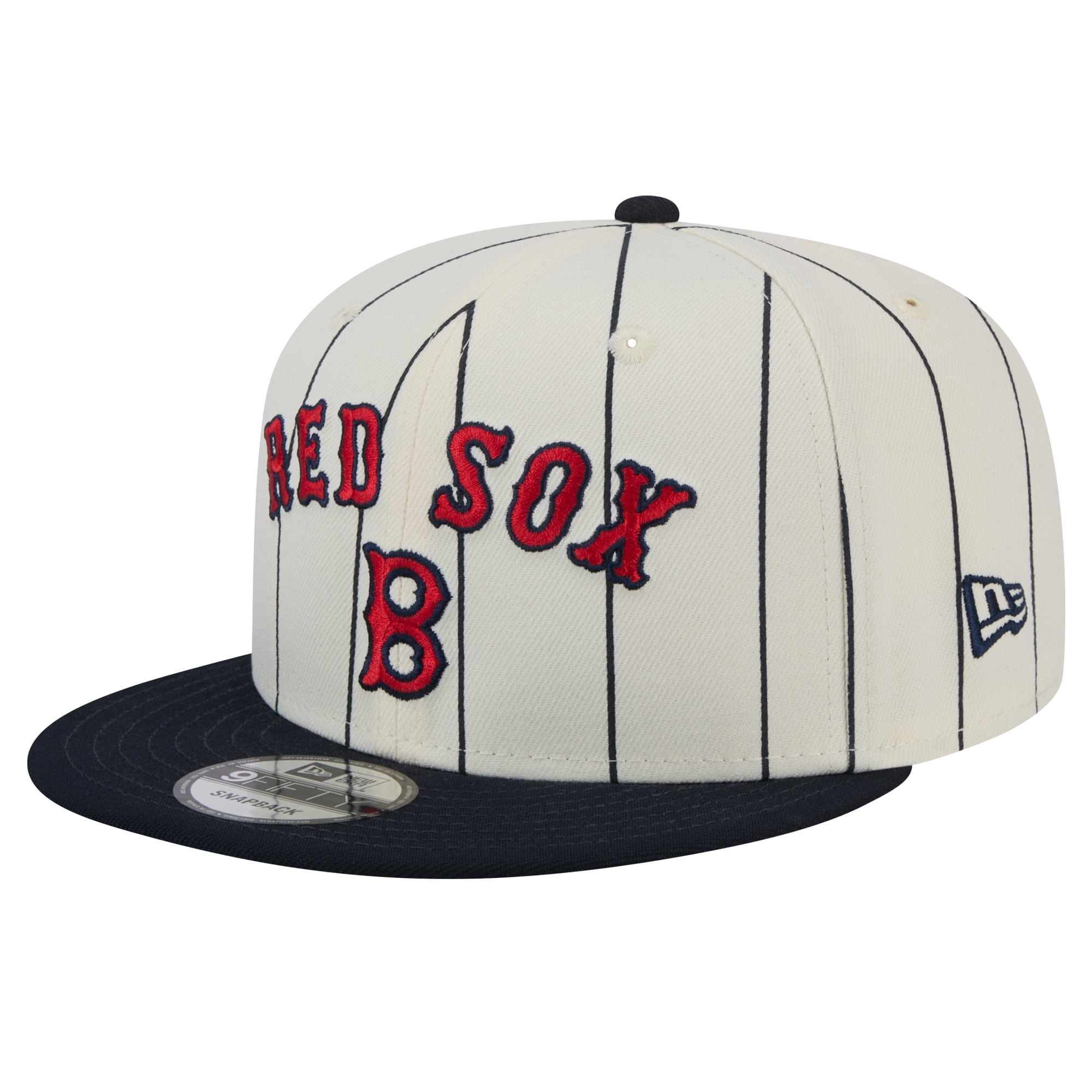 Men's New Era White Boston Red Sox Jersey Pinstripe 9FIFTY Snapback Hat ...