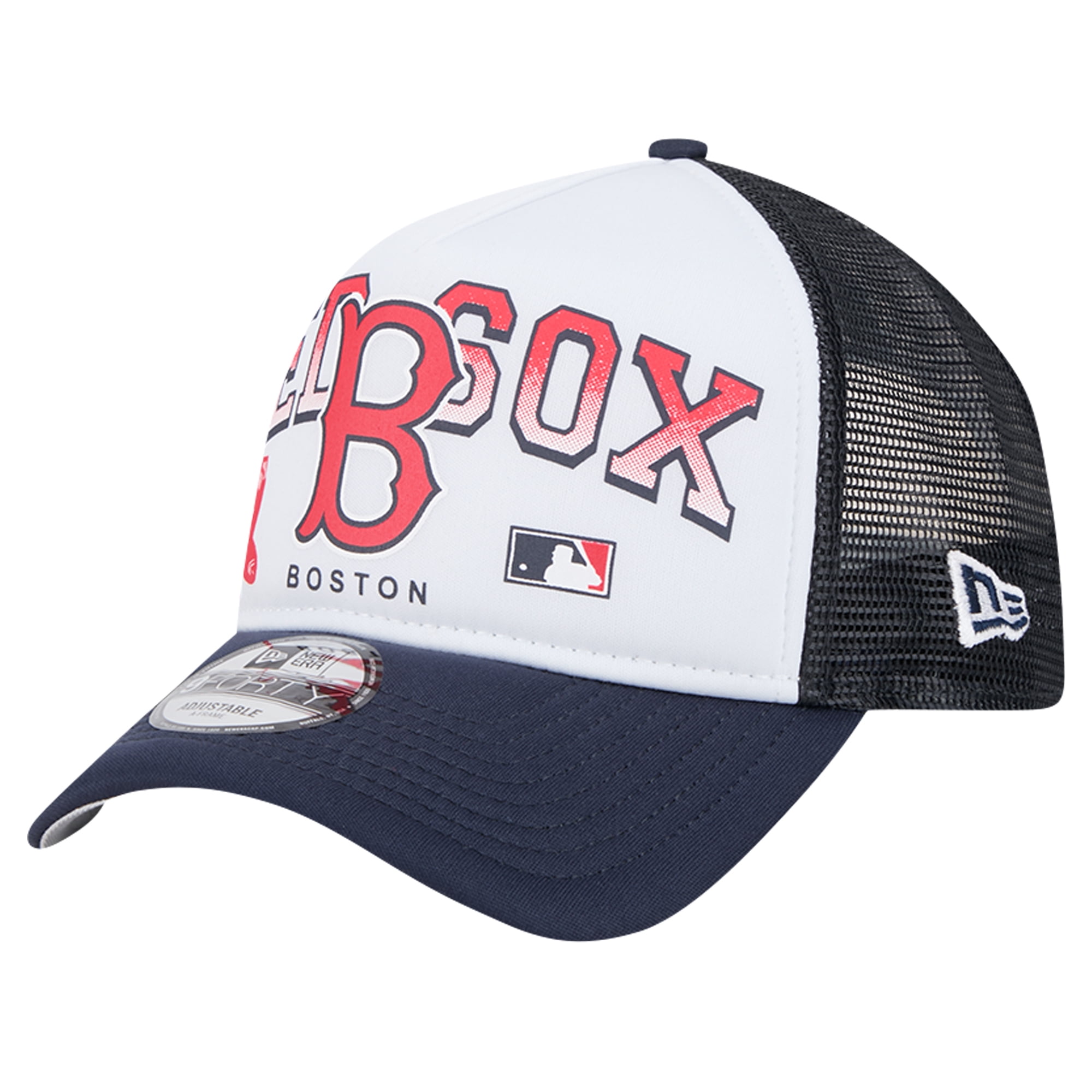 Men's New Era White Boston Red Sox Retro Wordmark 9FORTY A-Frame ...