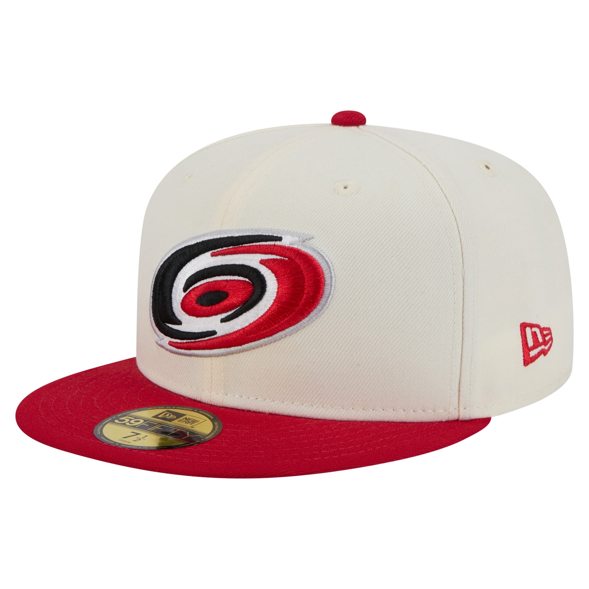 Men's-New Era White Carolina Hurricanes Chrome Two-Toned 59FIFTY Fitted ...