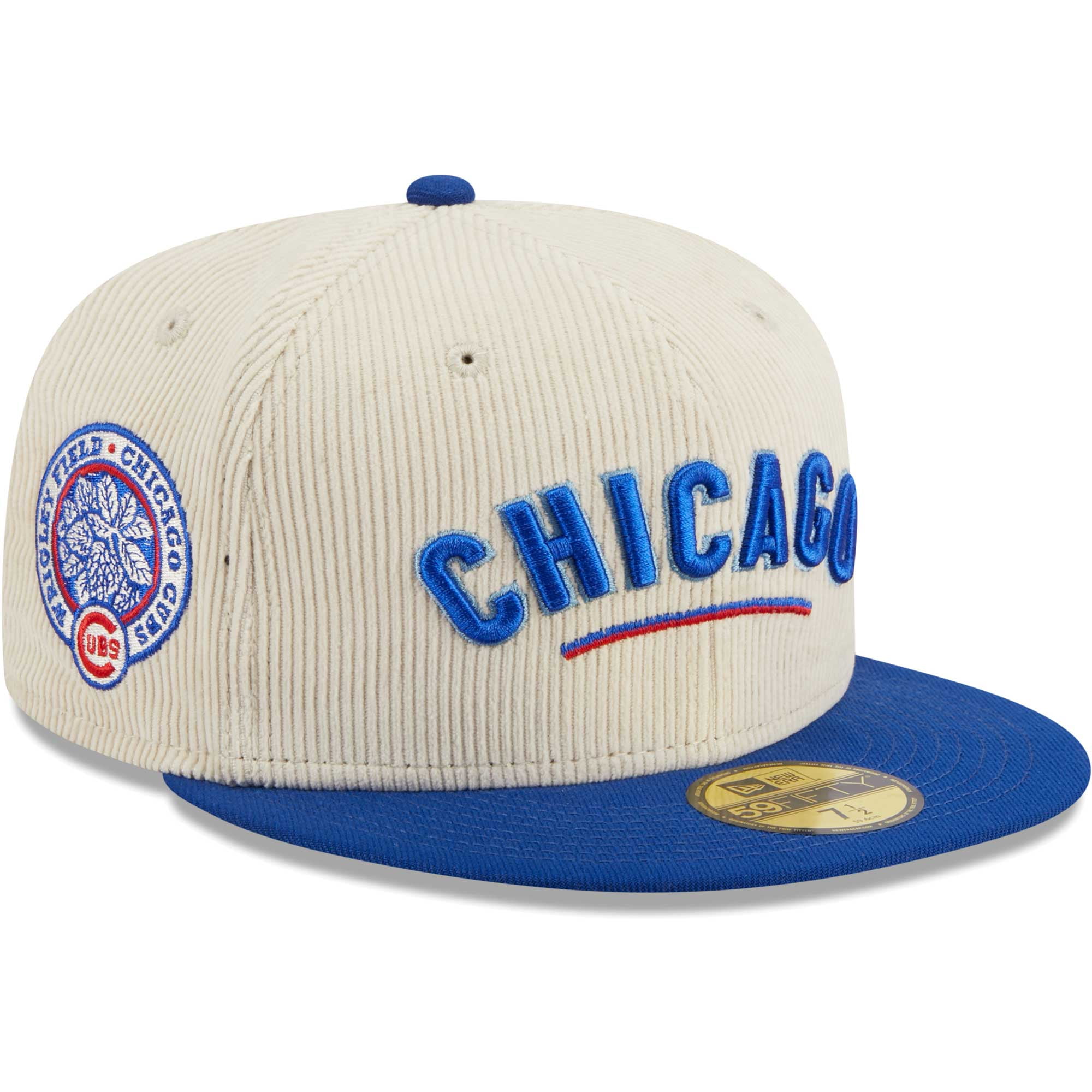 Men's New Era White Chicago Cubs Corduroy Classic 59FIFTY Fitted Hat ...