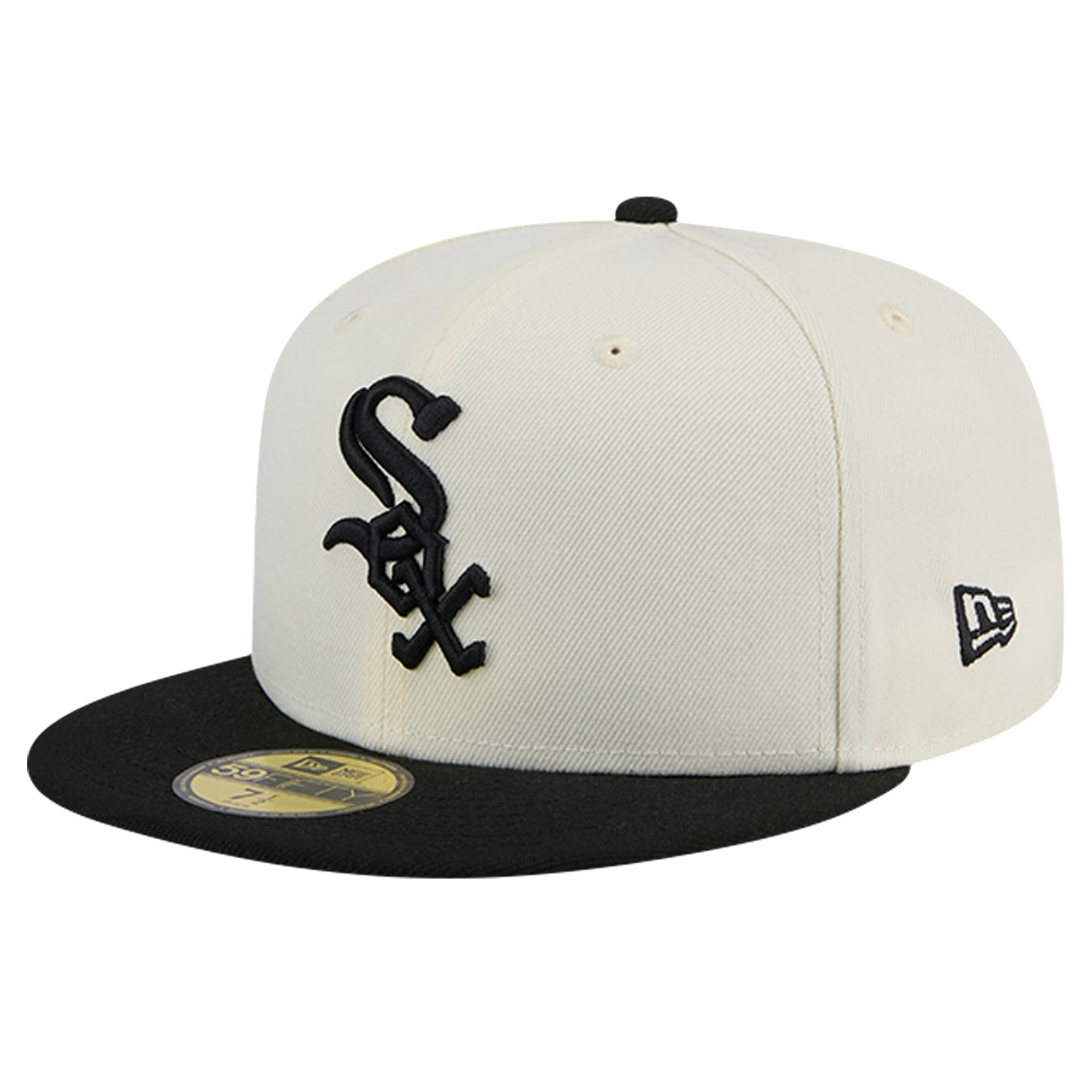 Men's New Era Cream Chicago White Sox Chrome 59FIFTY Fitted Hat ...