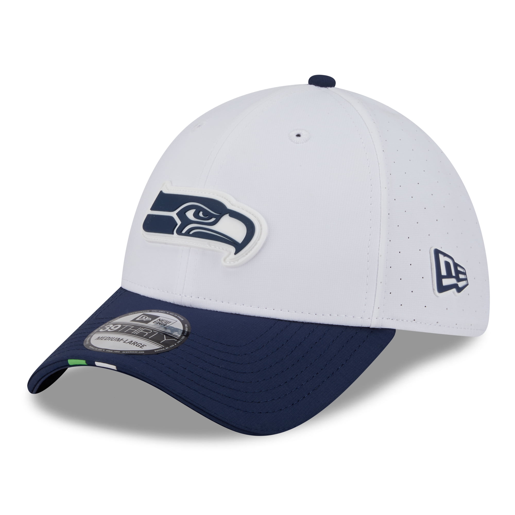 Men's New Era White/College Navy Seattle Seahawks 2025 NFL Training ...