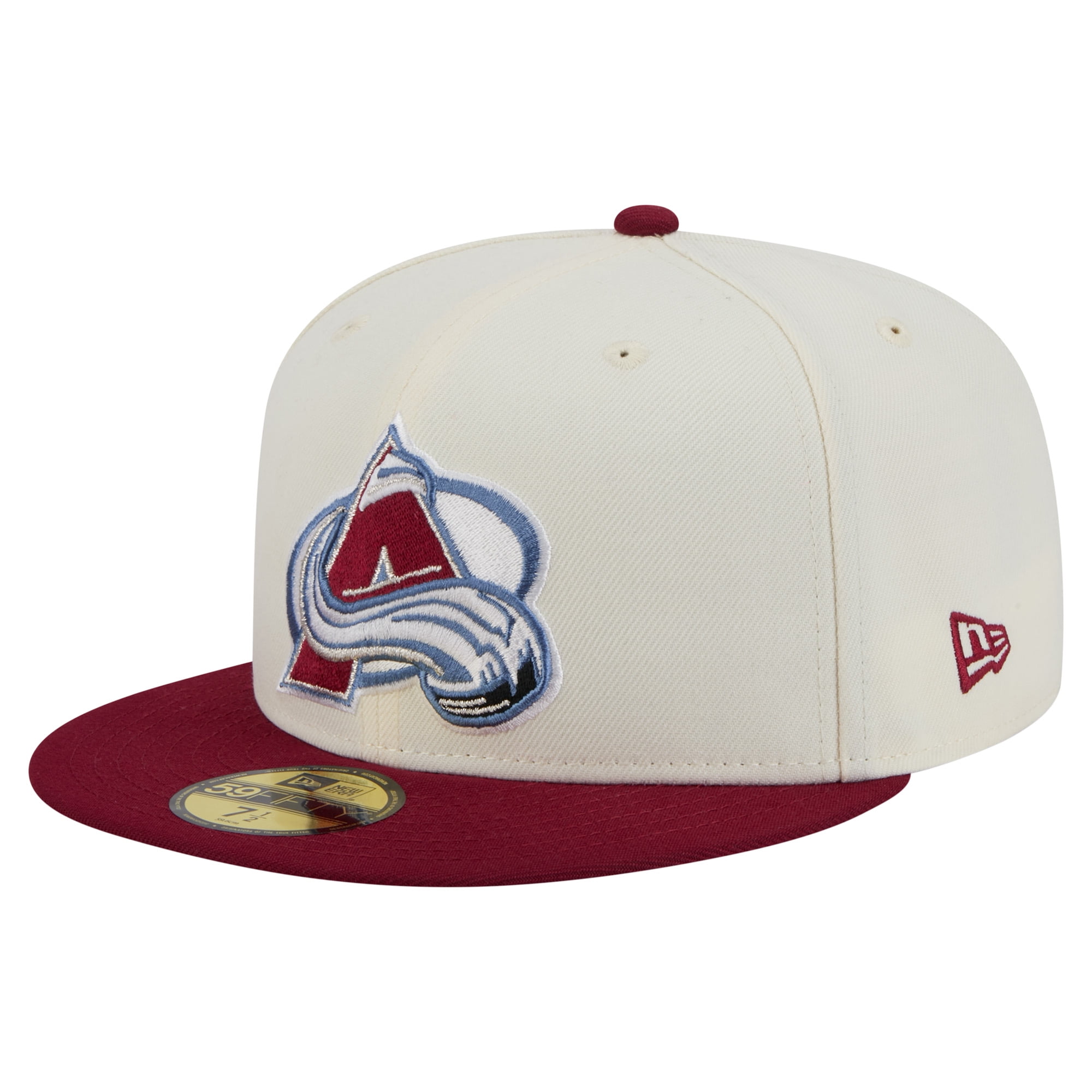 Men's-New Era White Colorado Avalanche Chrome Two-Toned 59FIFTY Fitted ...
