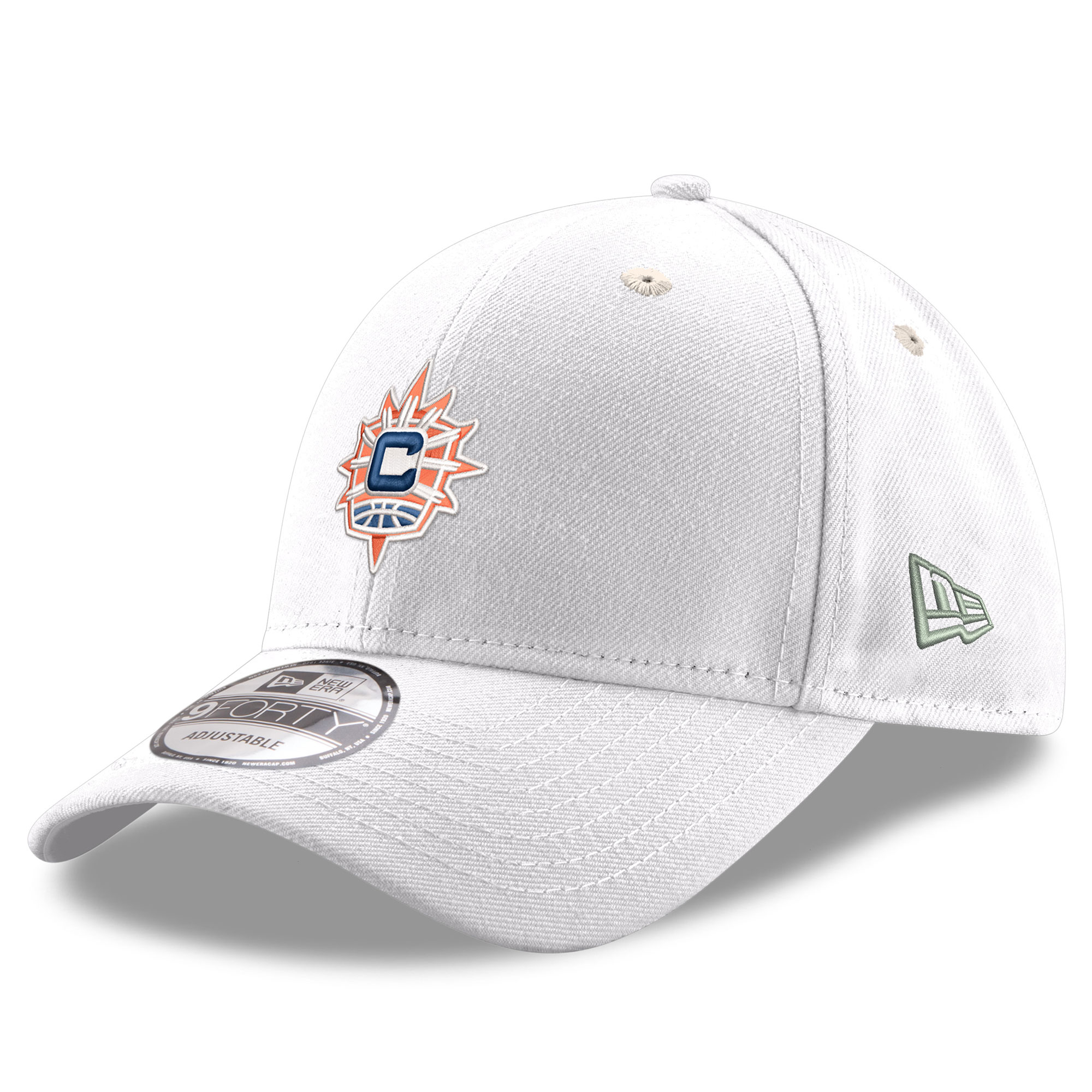 Men's New Era White Connecticut Sun Primary Logo 9FORTY Adjustable Hat ...