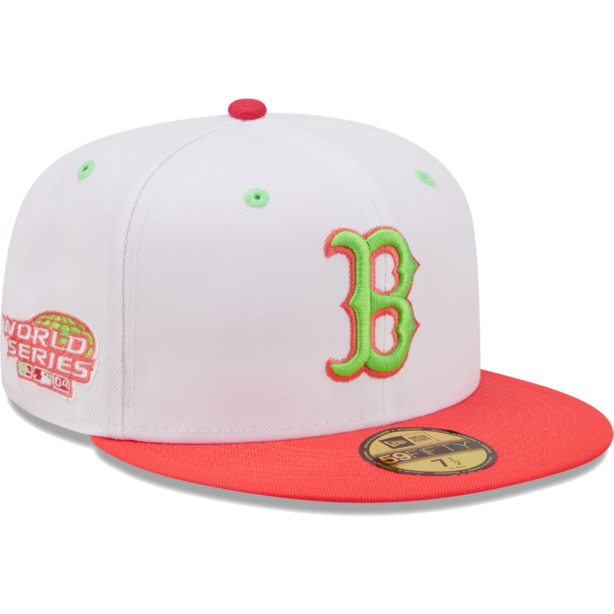 Men's New Era White/Coral Boston Red Sox 2004 World Series Strawberry ...