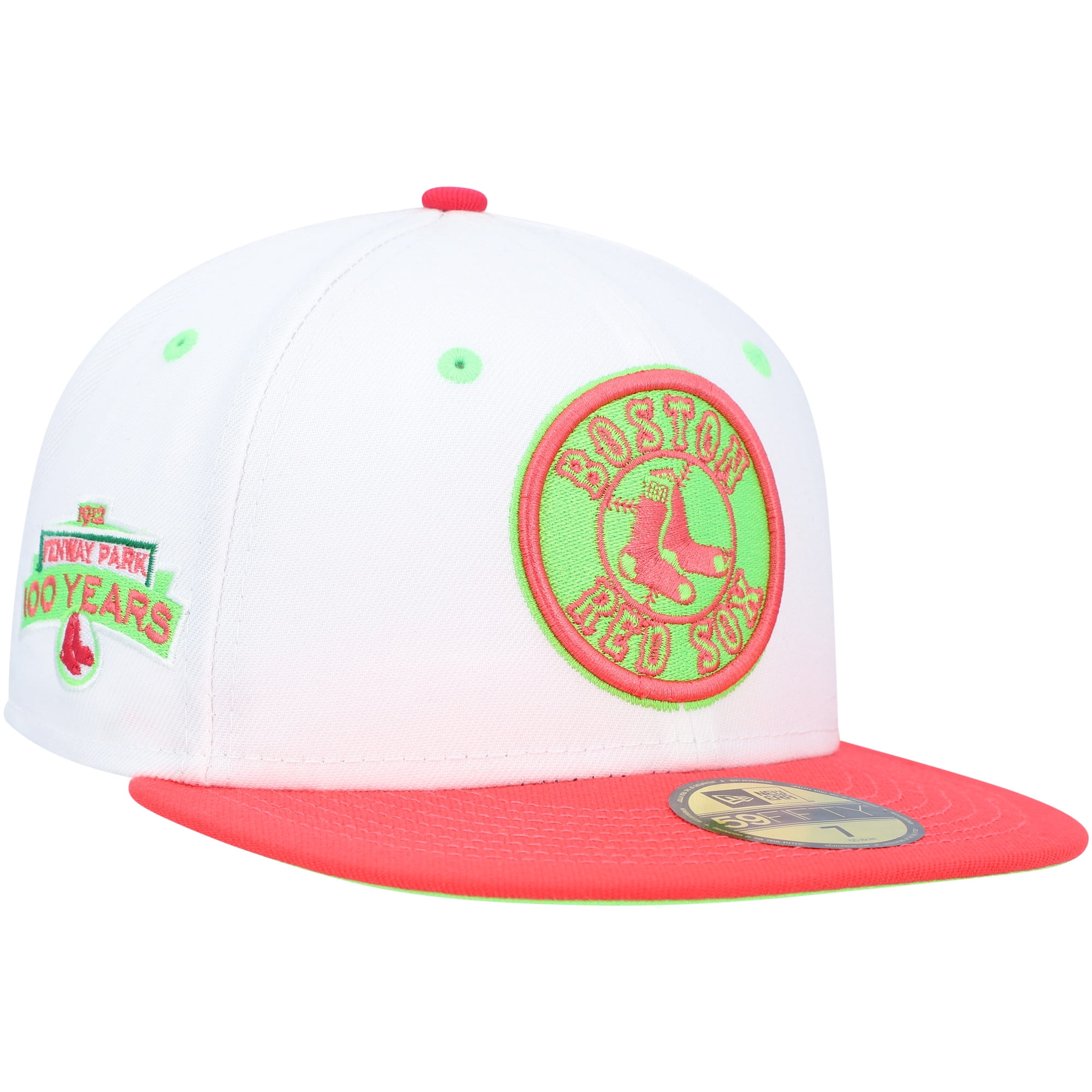 Men's New Era White/Coral Boston Red Sox Fenway Park 100th Anniversary ...