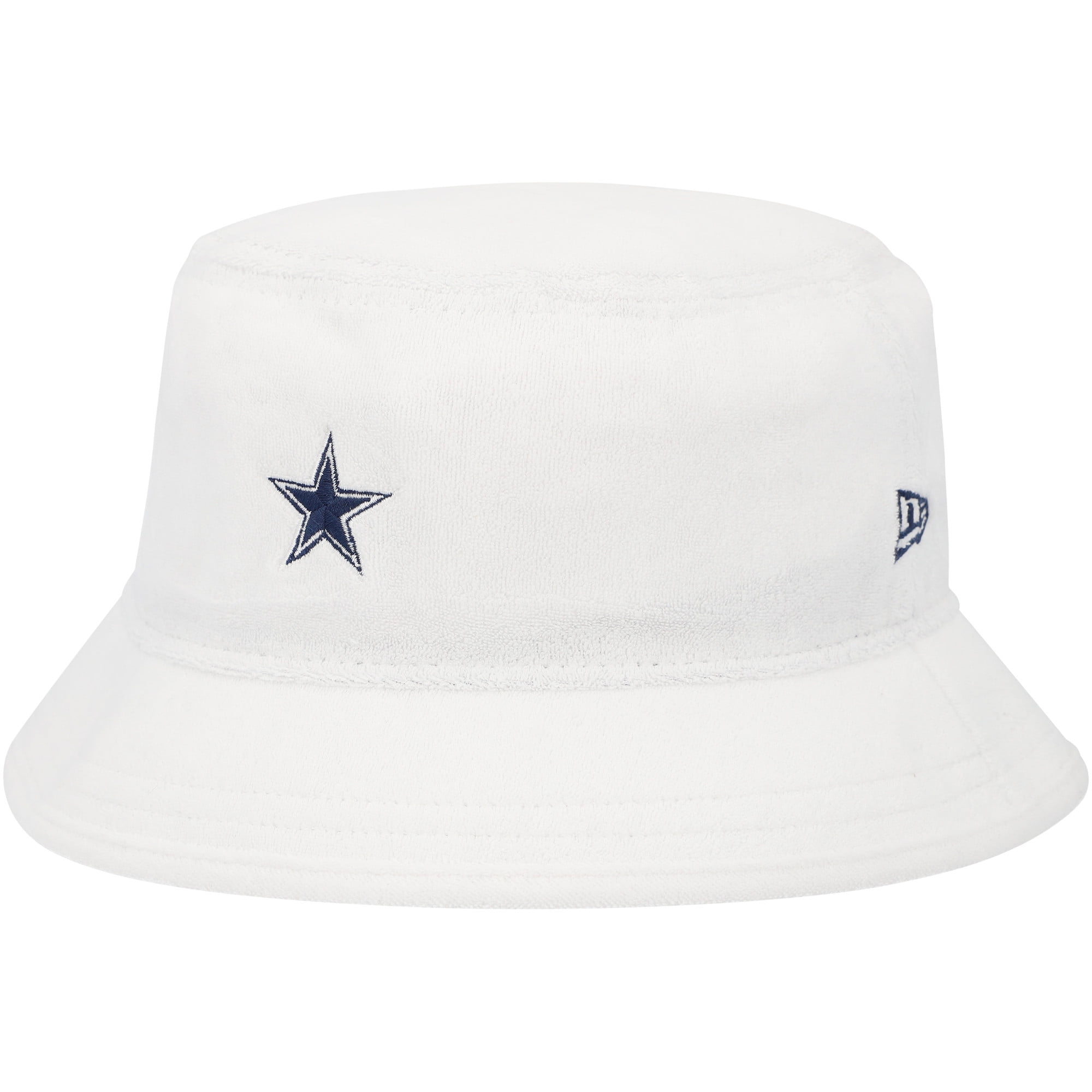 Men's New Era White Dallas Cowboys Court Sport Terry Bucket Hat ...