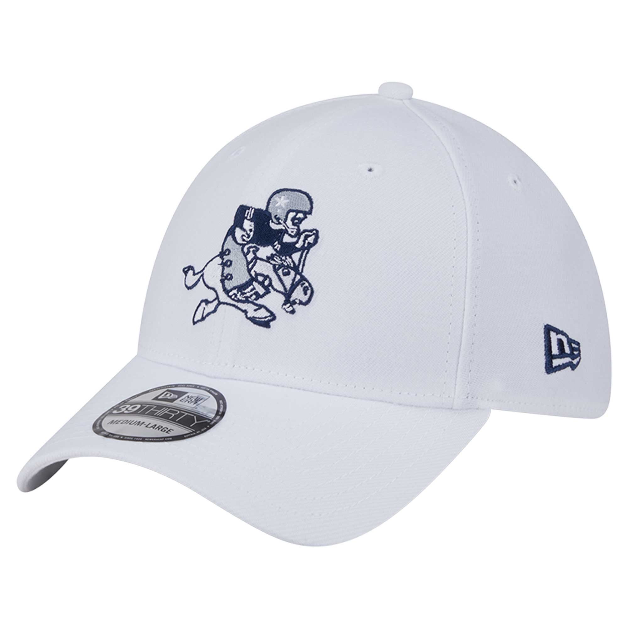 Men's New Era White Dallas Cowboys Throwback 39THIRTY Flex Hat ...