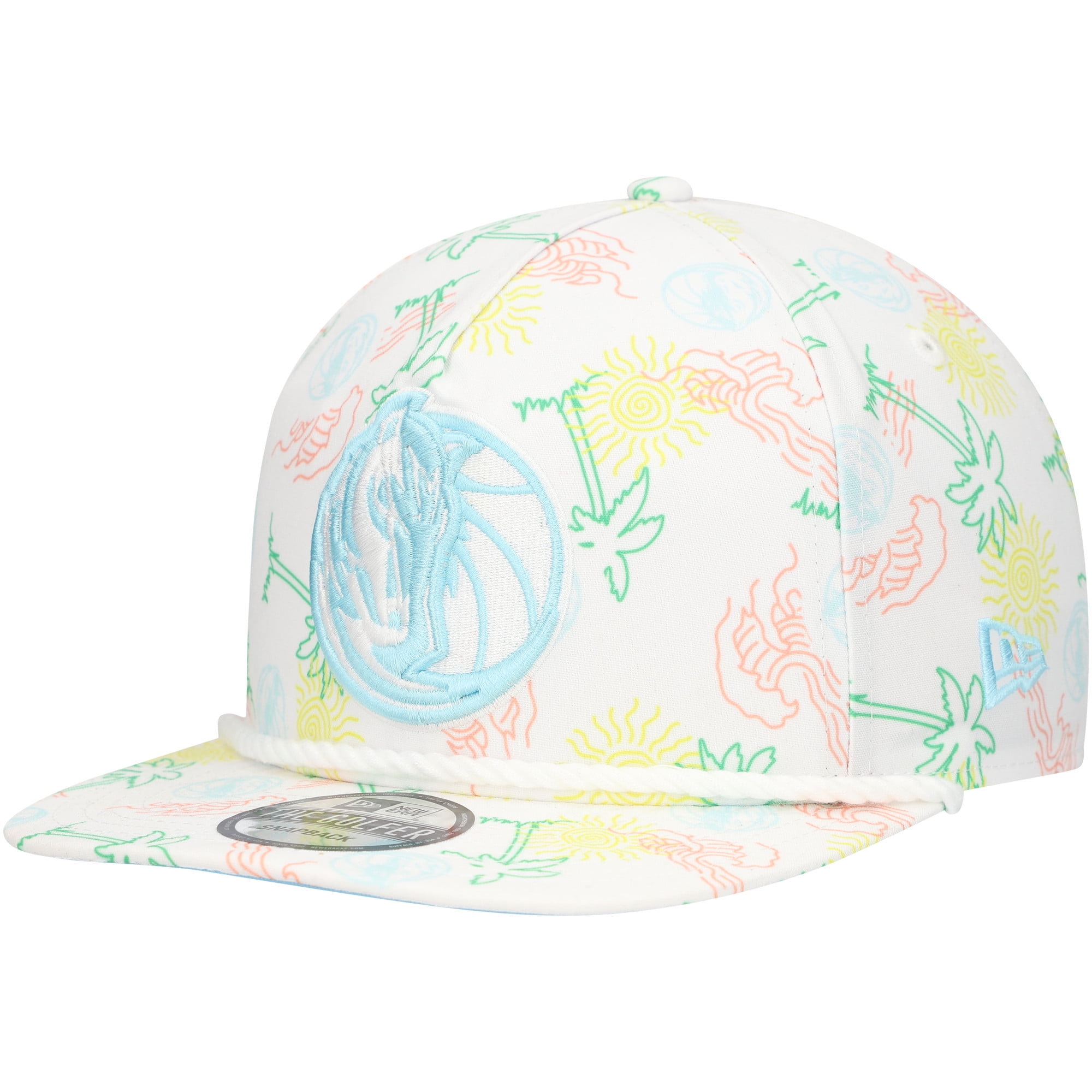 Men's New Era White Dallas Mavericks Palm Trees and Waves Golfer ...