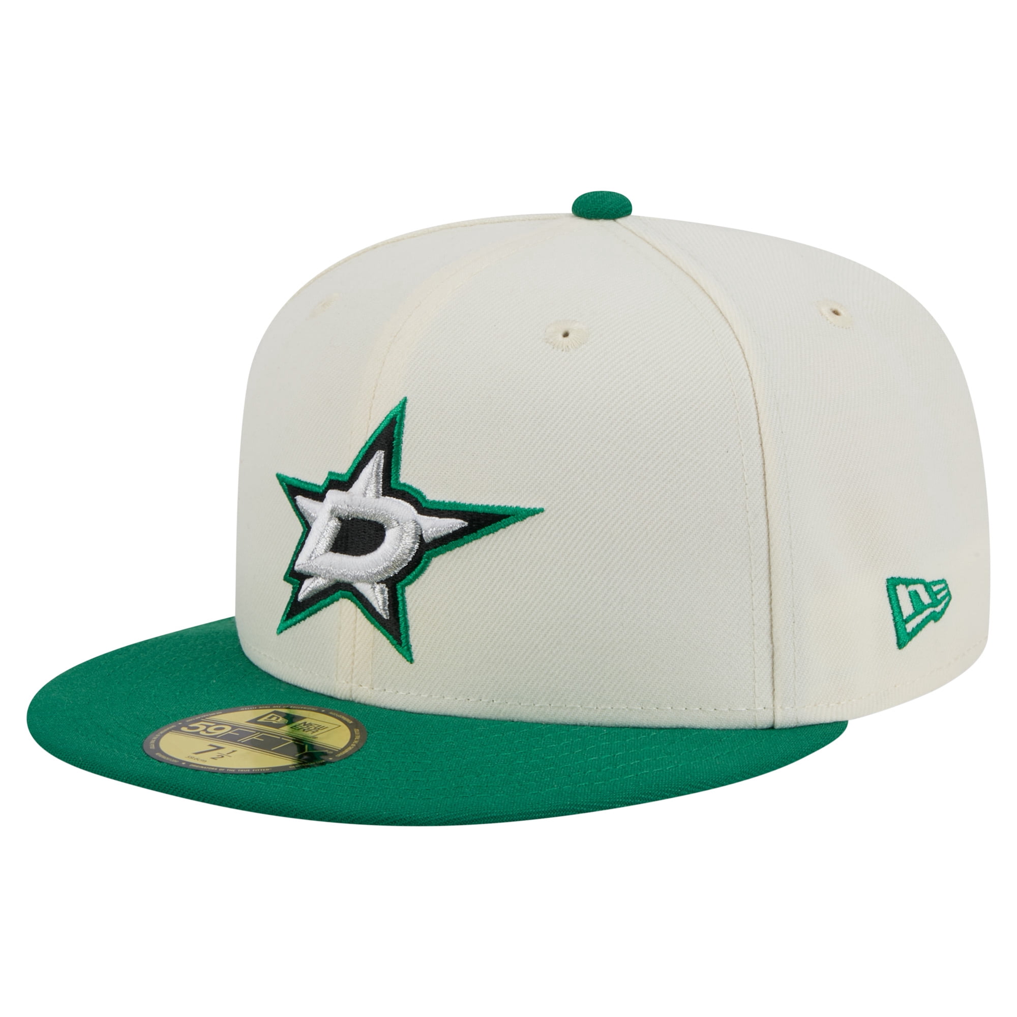 Men's-New Era White Dallas Stars Chrome Two-Toned 59FIFTY Fitted Hat ...