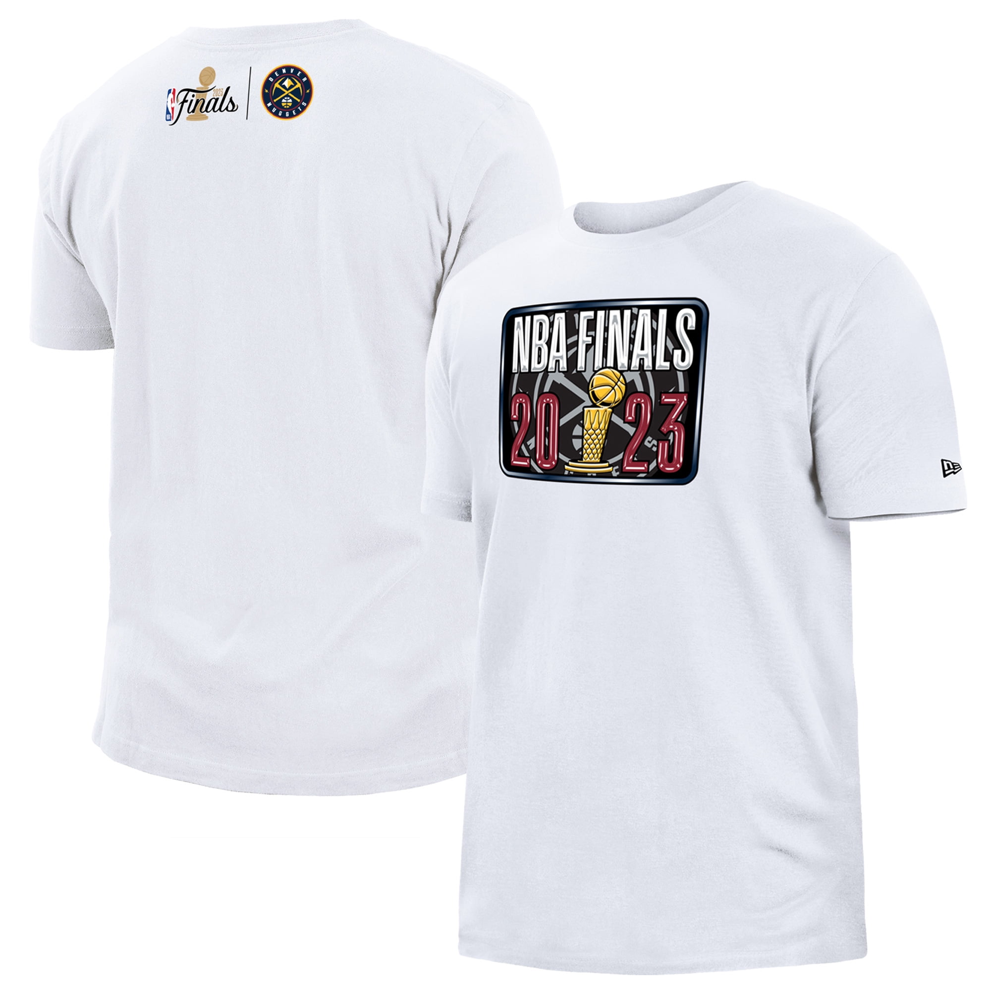 Men's New Era White Denver Nuggets 2023 NBA Finals Hook T-Shirt ...