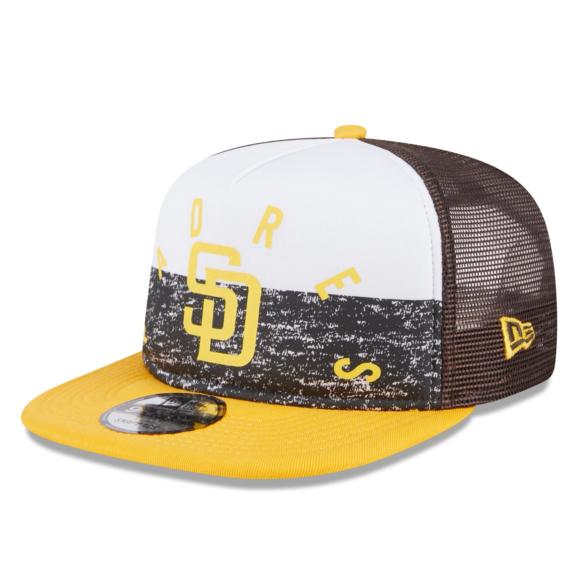 Men's New Era White/Gold San Diego Padres Team Foam Front A-Frame ...