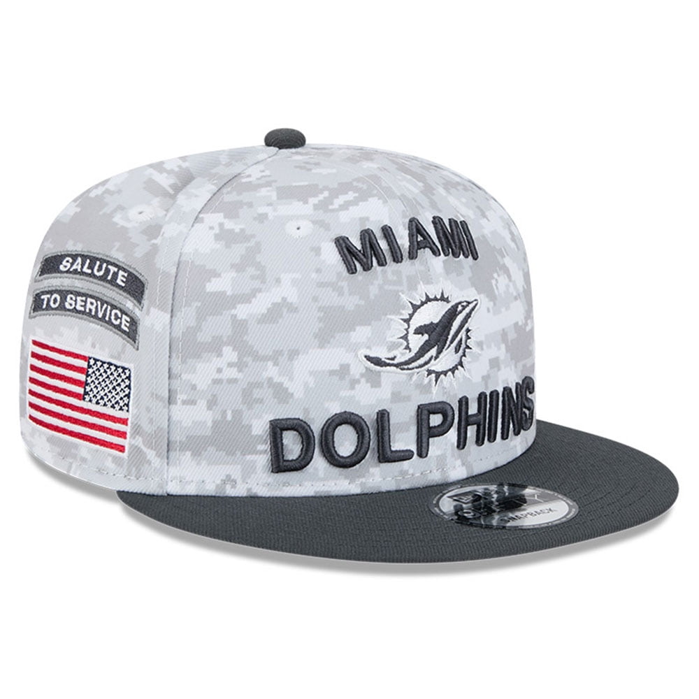 Men's New Era White/Graphite Miami Dolphins 2024 Salute To Service ...