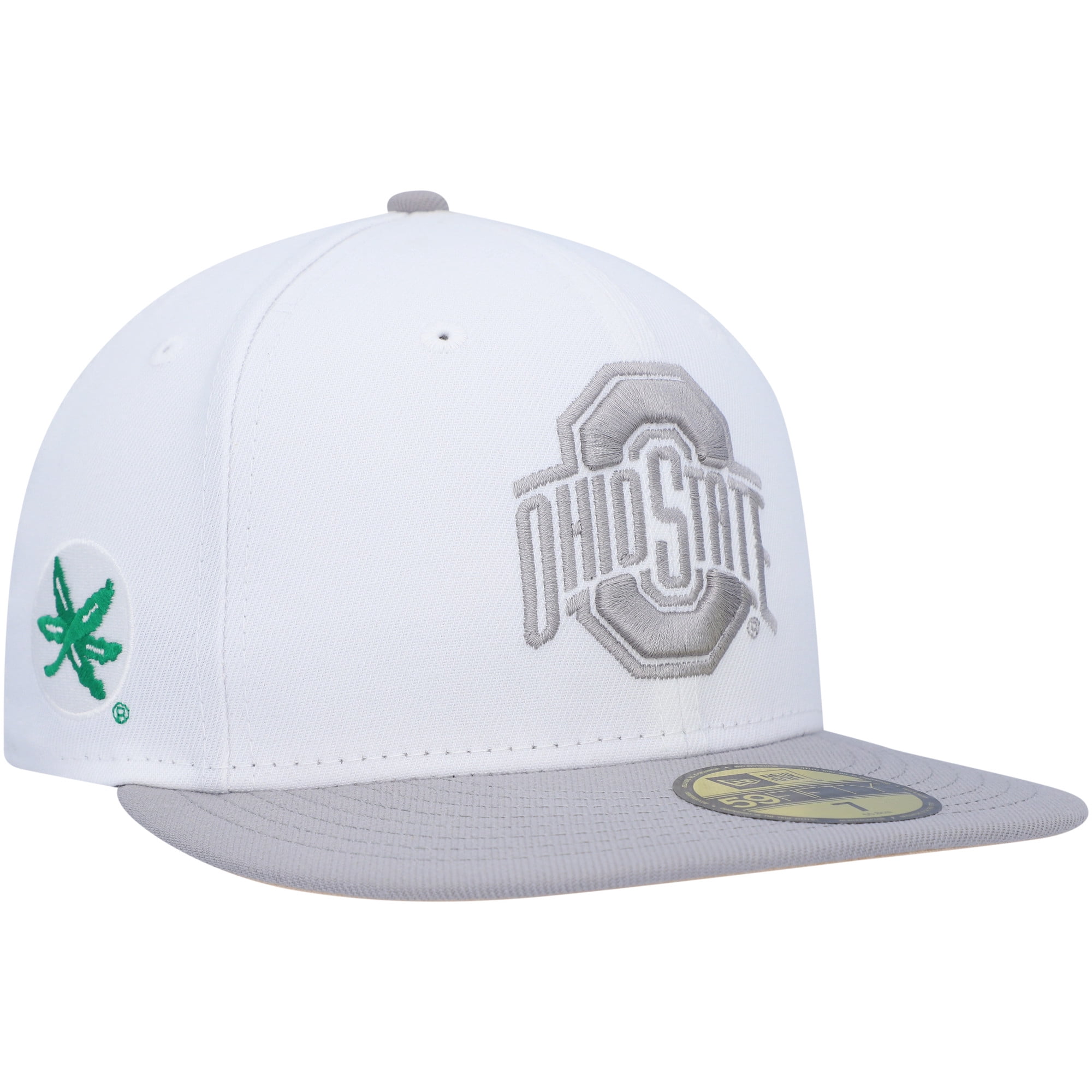 Men's New Era White/Gray Ohio State Buckeyes Neutral Apricot 59FIFTY ...