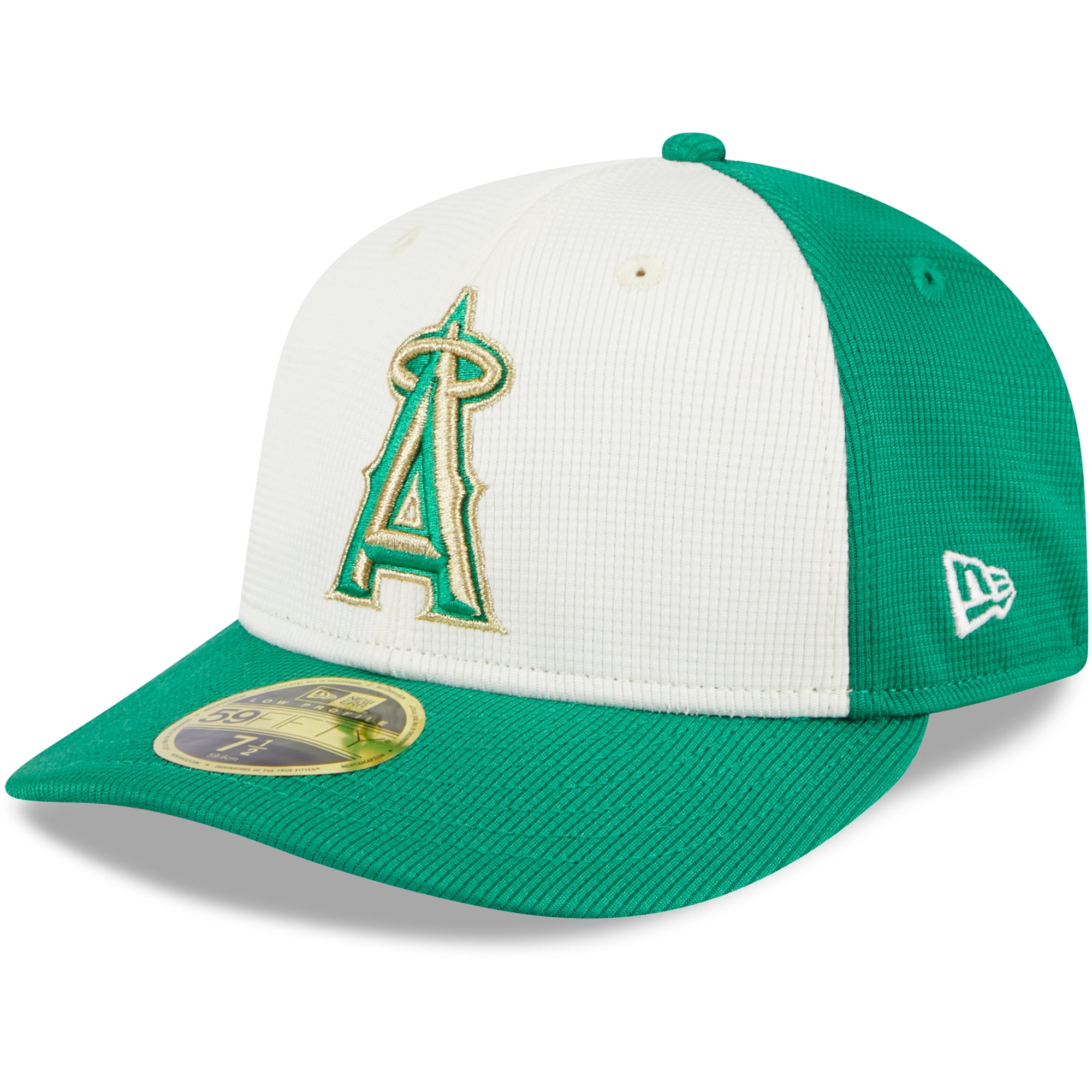 Men's New Era White/Green Los Angeles Angels 2024 St. Patrick's Day Low ...