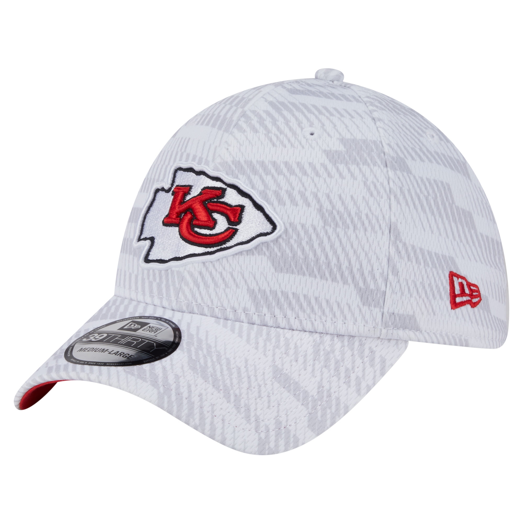Men's New Era White Kansas City Chiefs Gameday Graded 39THIRTY Flex Hat ...