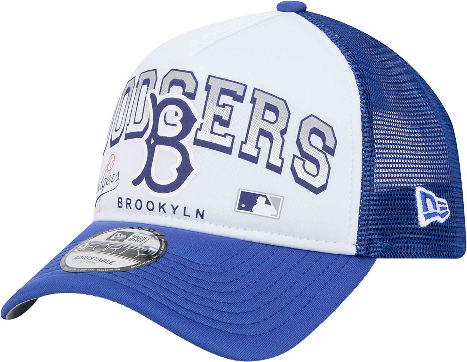 Men's New Era White Los Angeles Dodgers Retro Wordmark 9FORTY A-Frame ...