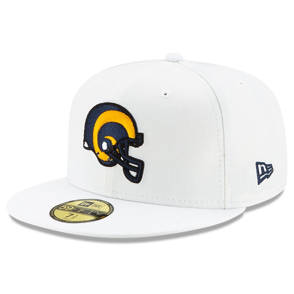 Men's New Era White Los Angeles Rams Historic Omaha 59FIFTY Fitted Hat ...
