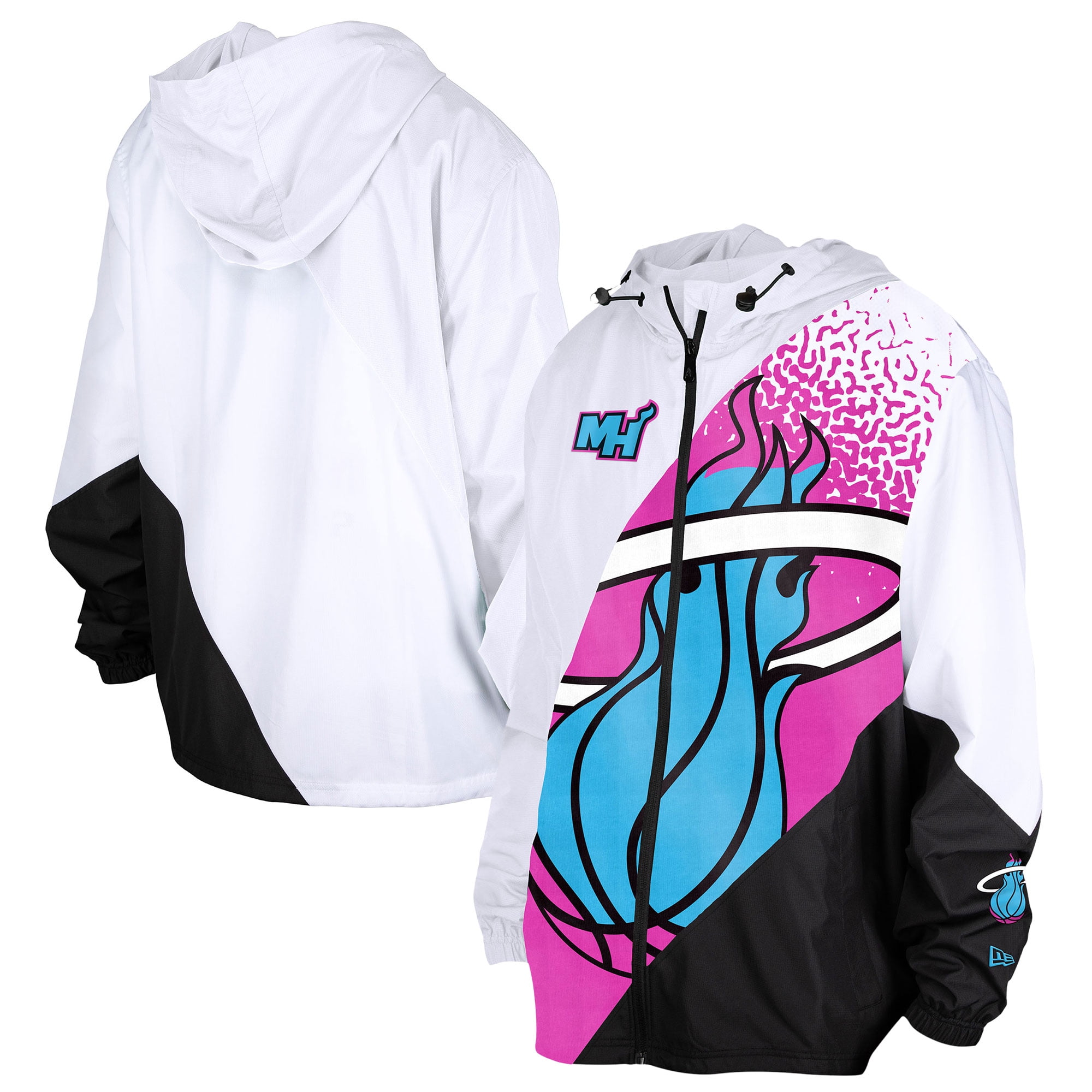 Men's New Era White Miami Heat 2024/25 City Edition Full-Zip ...