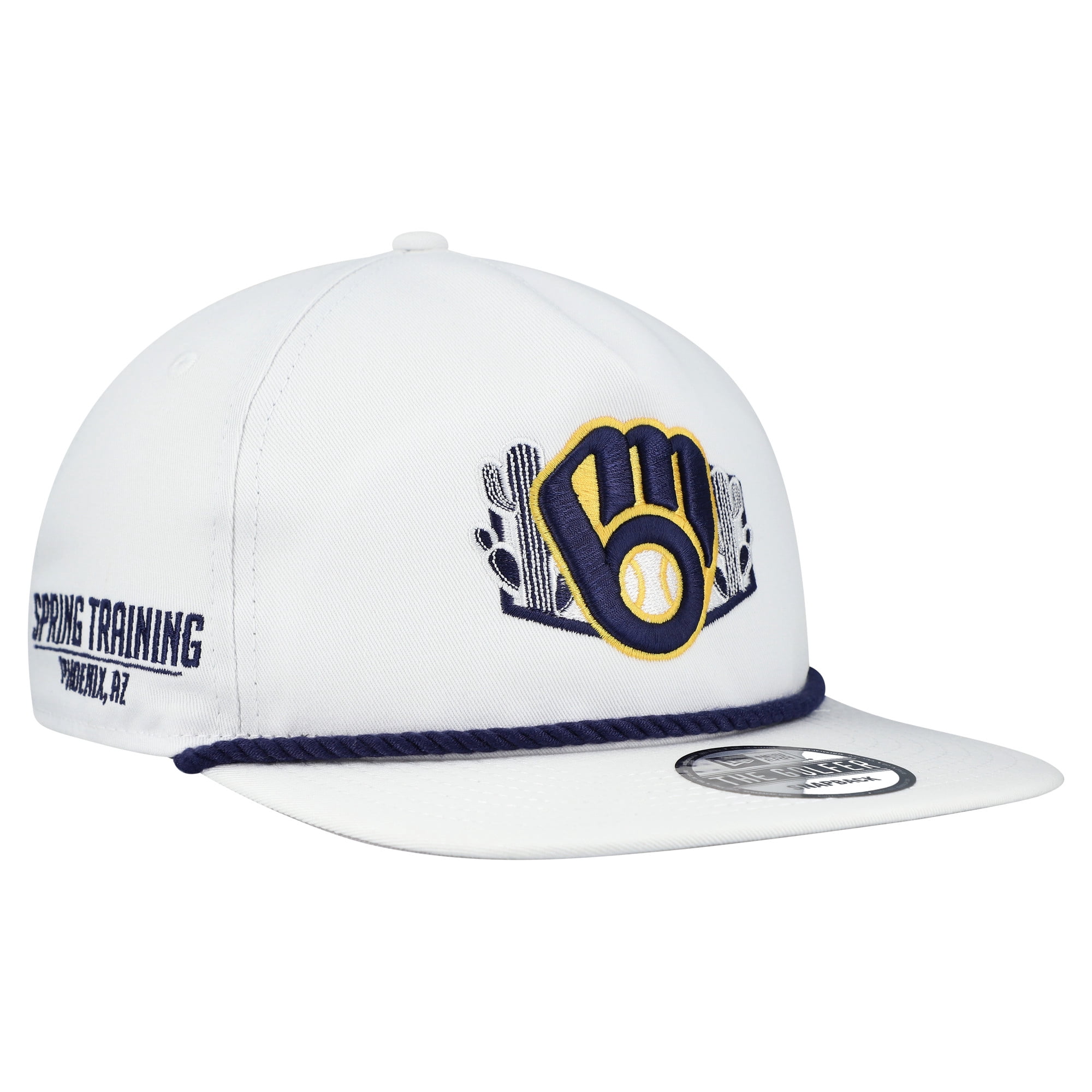 Men's New Era White Milwaukee Brewers 2025 Spring Training Palm Golfer ...