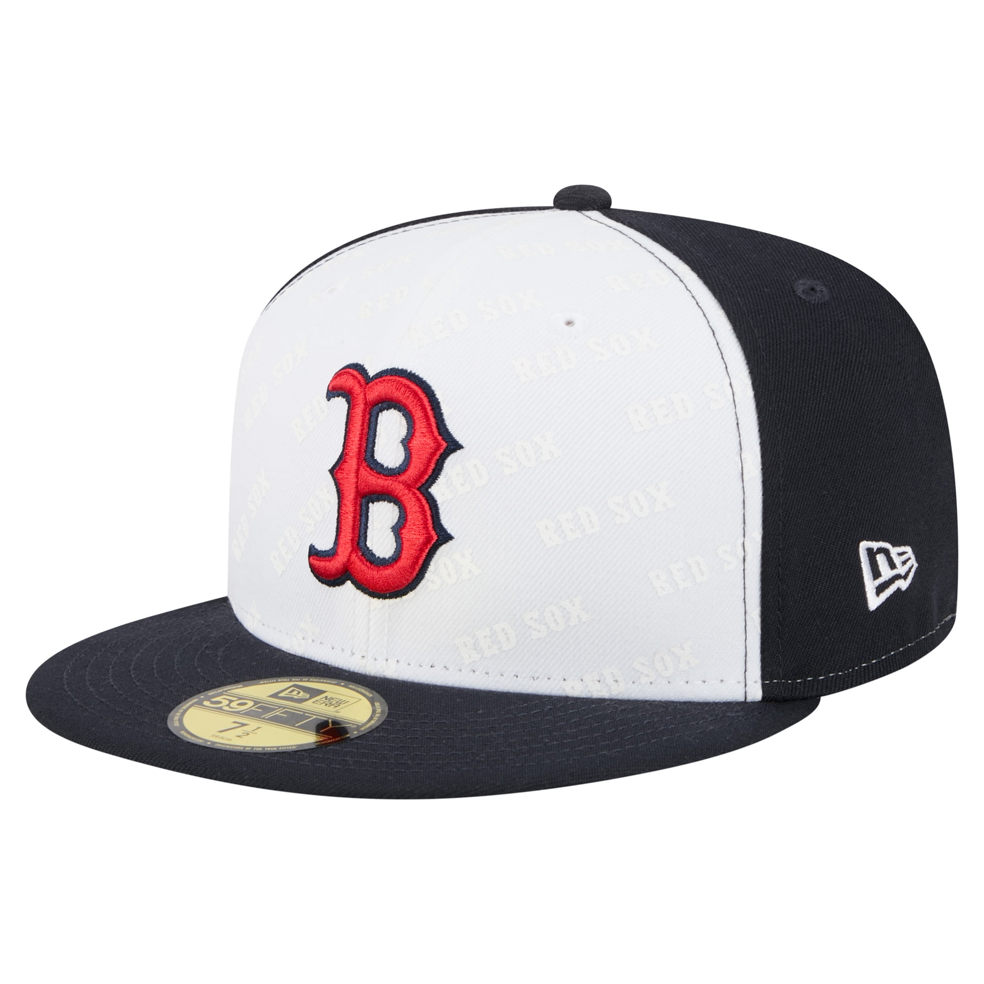 Men's New Era White/Navy Boston Red Sox Repeat 59FIFTY Fitted Hat ...
