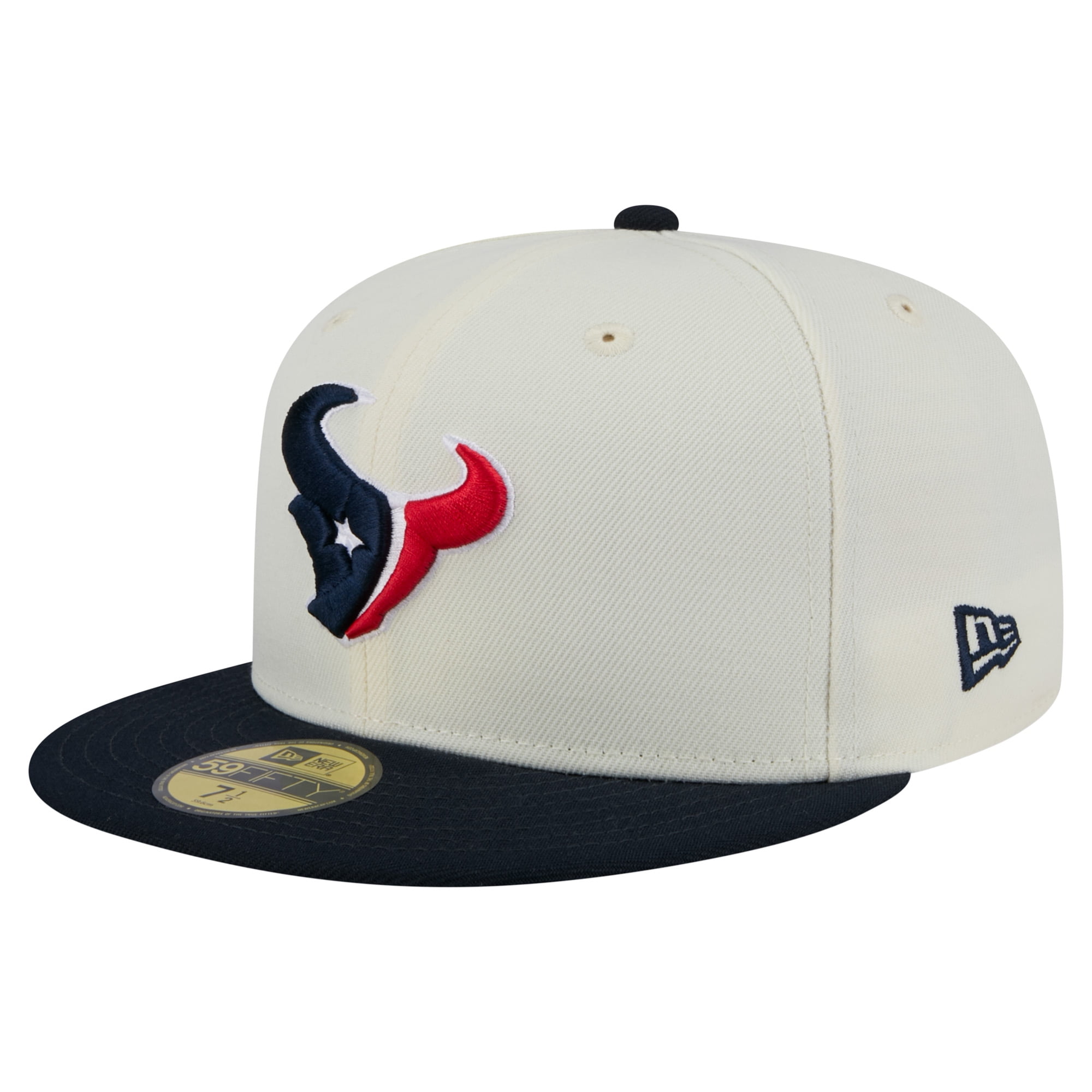 Men's New Era Cream/Navy Houston Texans Main 59FIFTY Fitted Hat ...