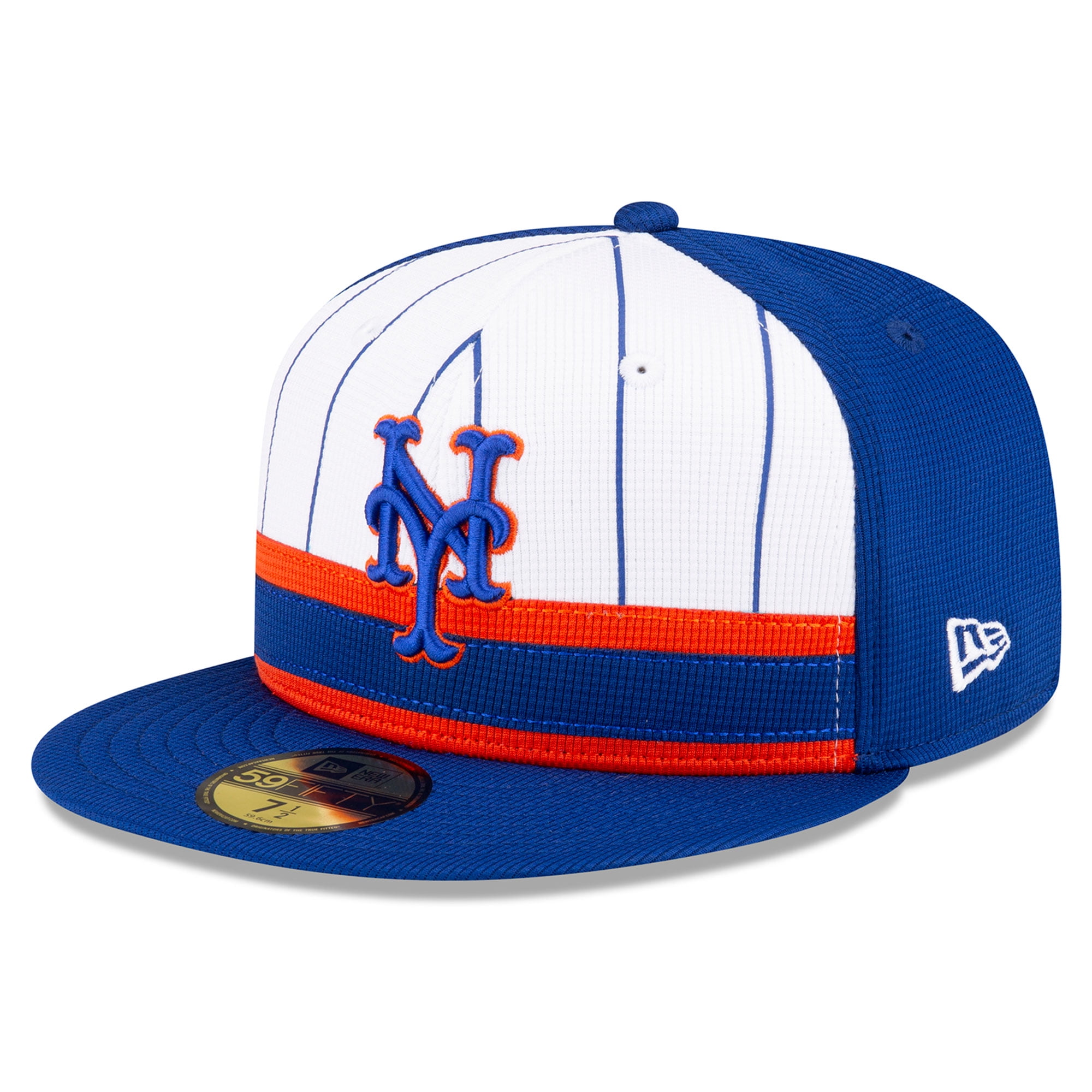 Men's New Era White New York Mets 2025 Batting Practice 59FIFTY Fitted ...