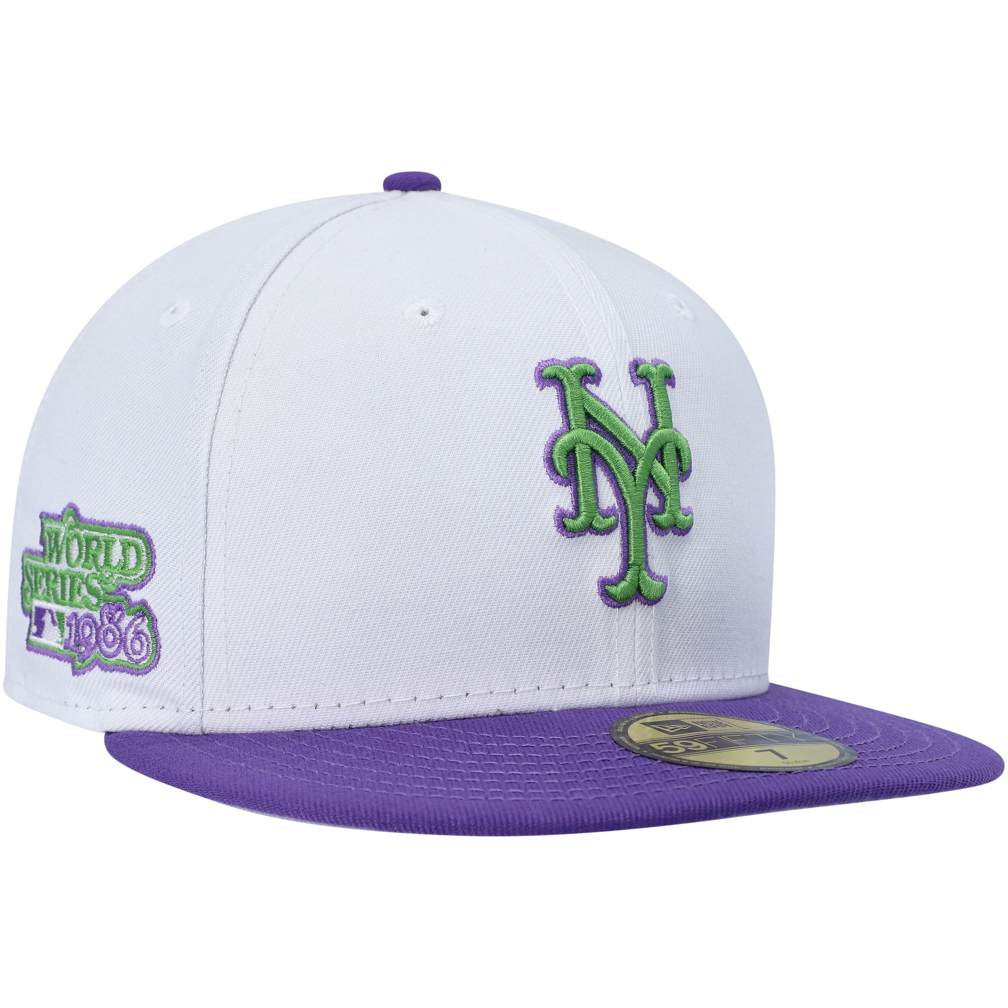 Men's New Era White New York Mets Side Patch 59FIFTY Fitted Hat ...
