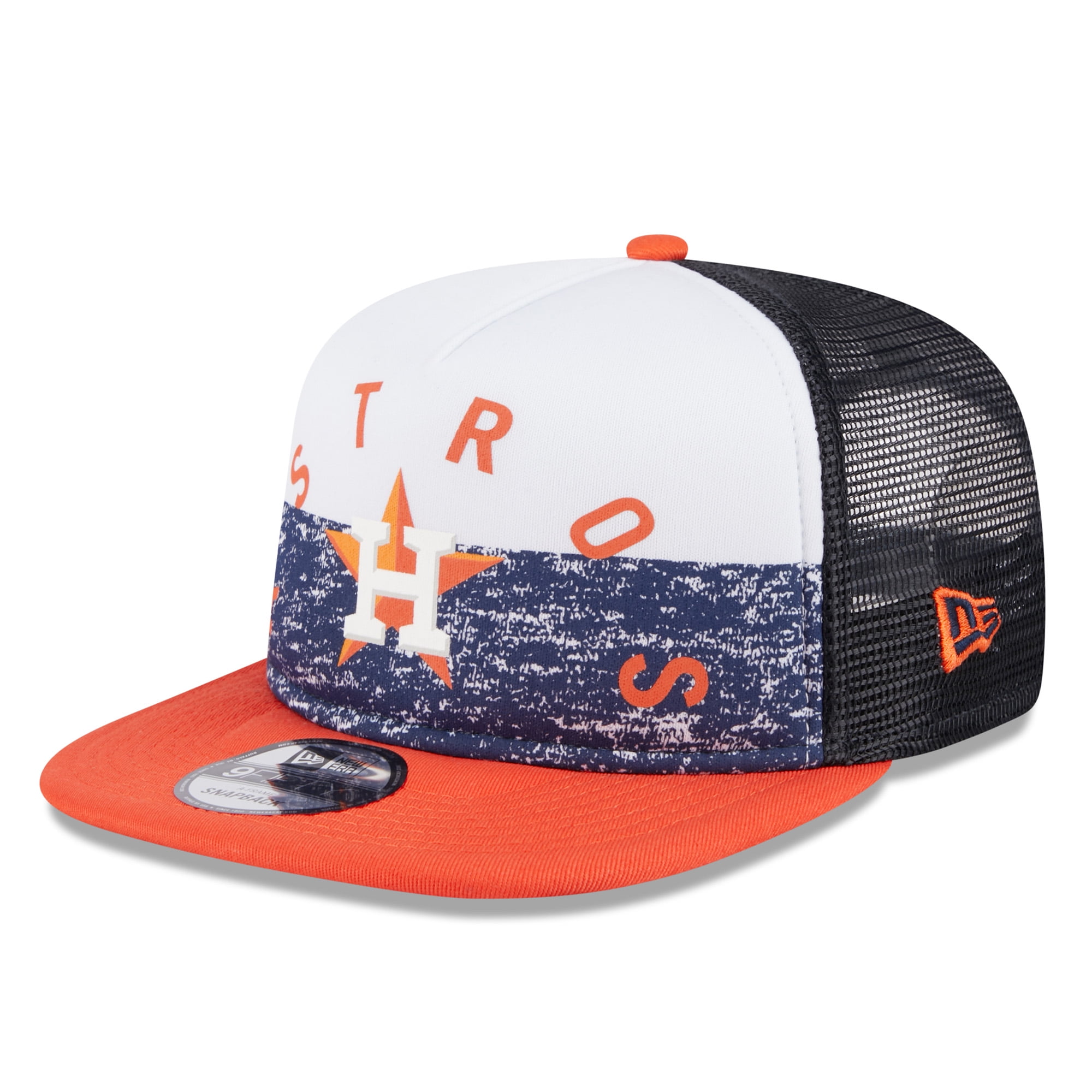 Men's New Era White/Orange Houston Astros Team Foam Front A-Frame ...