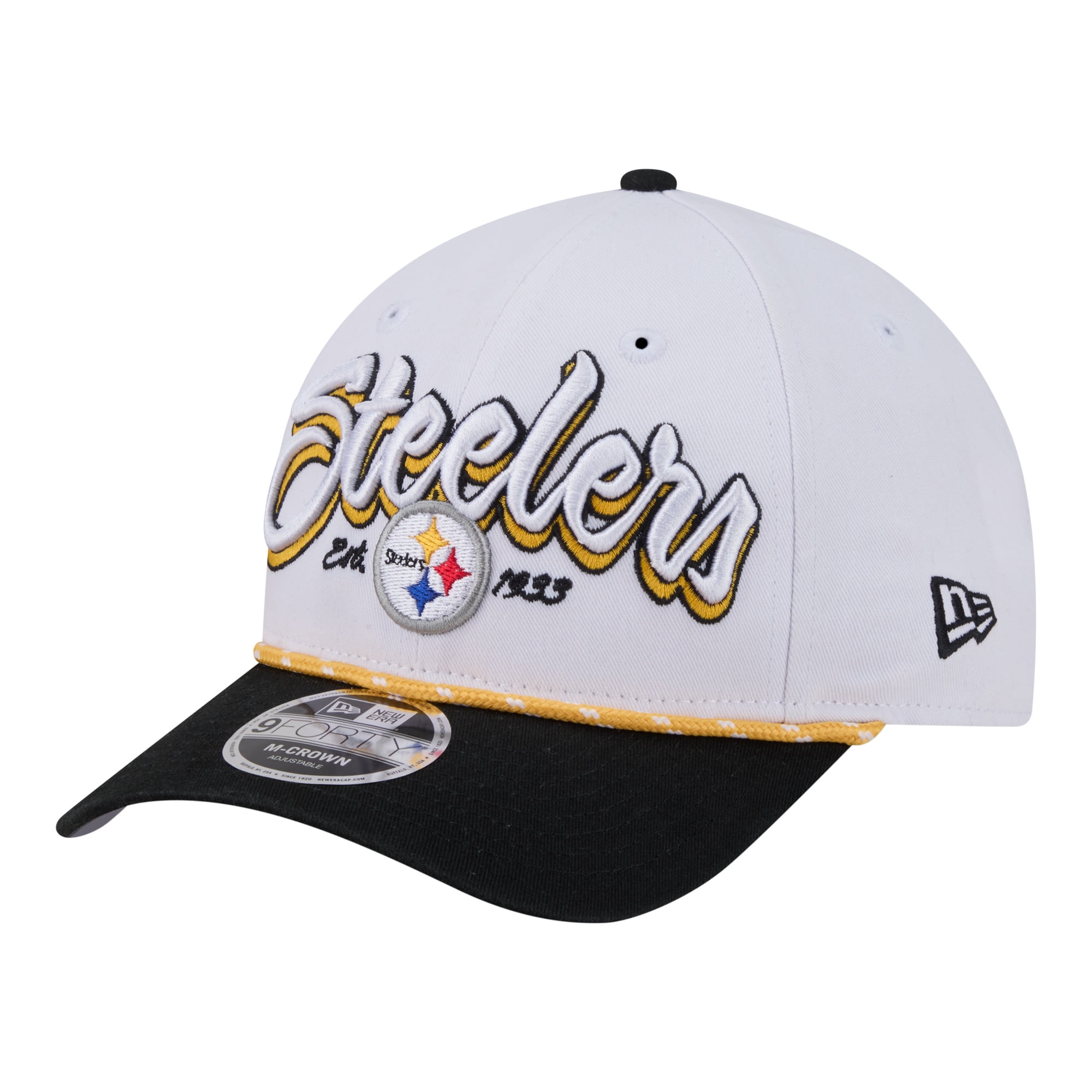 Men's New Era White Pittsburgh Steelers Team Loyal A-Frame 9FORTY ...