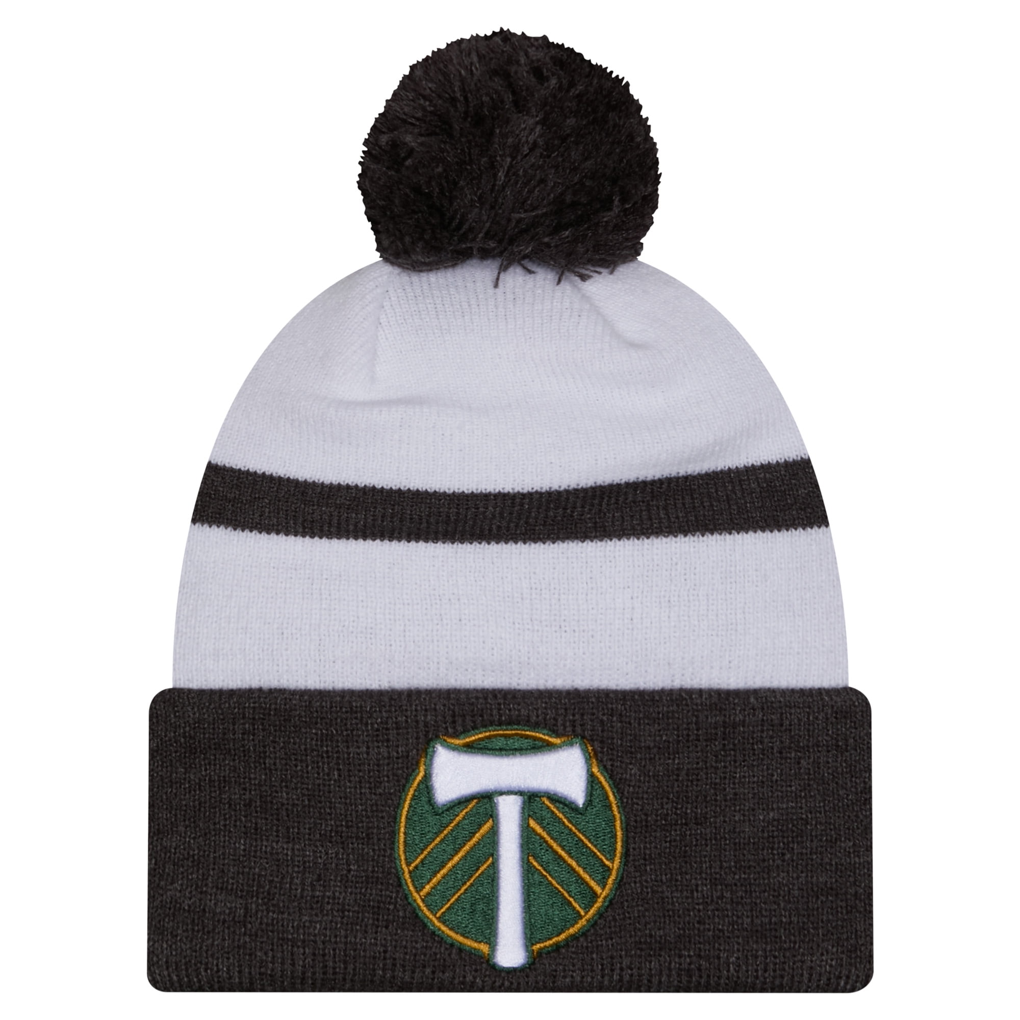 Men's-New Era White Portland Timbers 2025 Kickoff Cuffed Knit Hat with ...