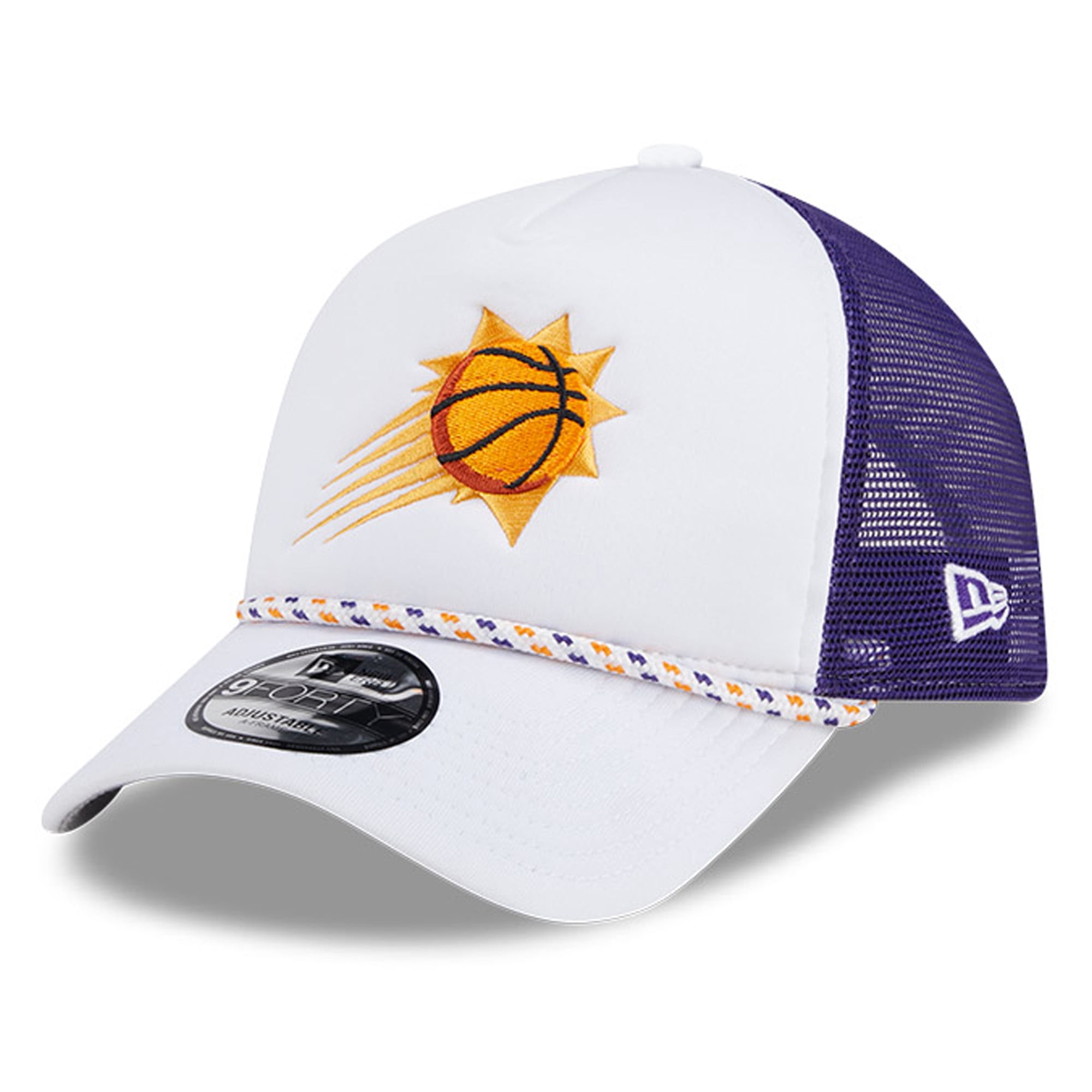 Men's New Era White/Purple Phoenix Suns Court Sport Foam A-Frame 9FORTY ...