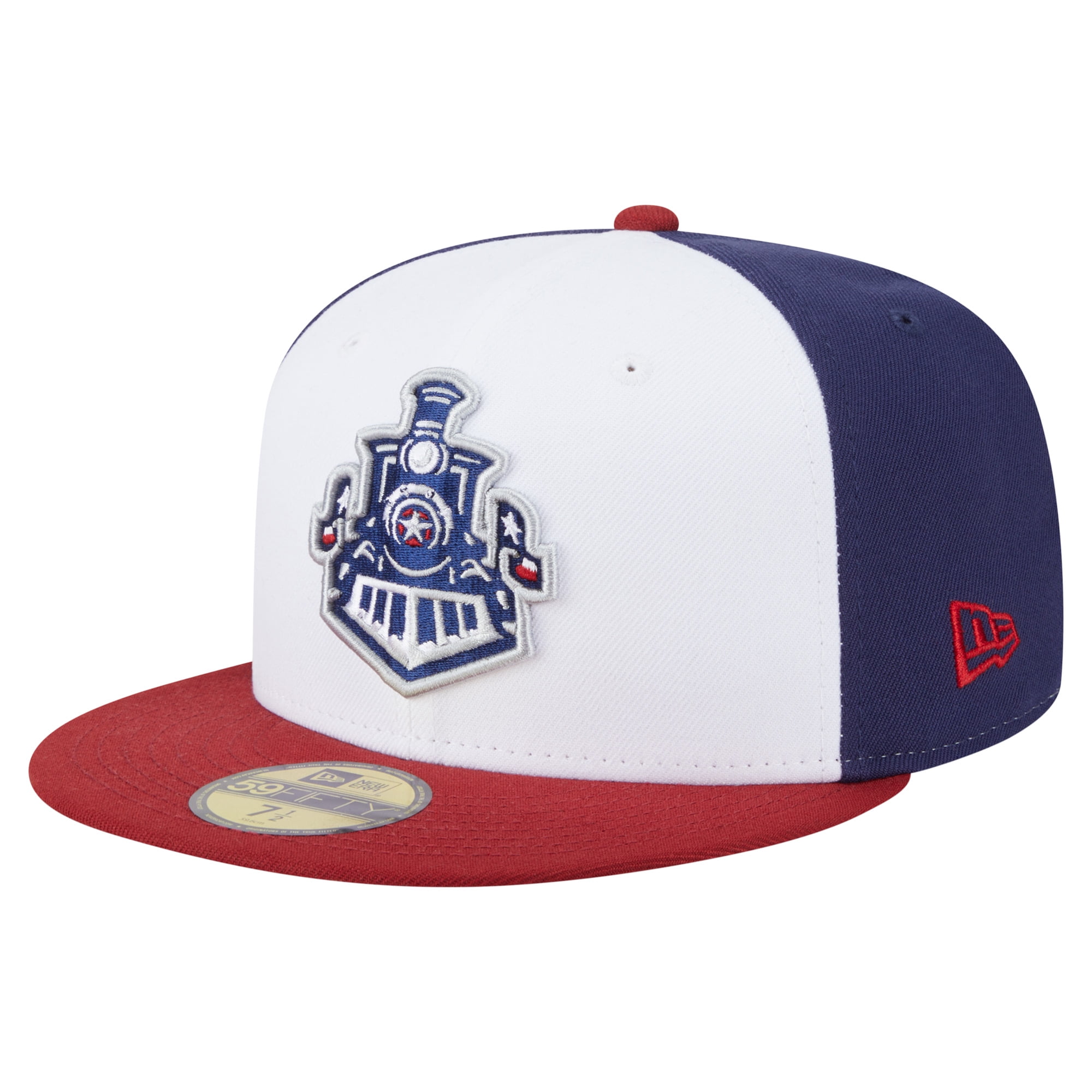Men's-New Era White/Red Round Rock Express Authentic Collection 59FIFTY ...