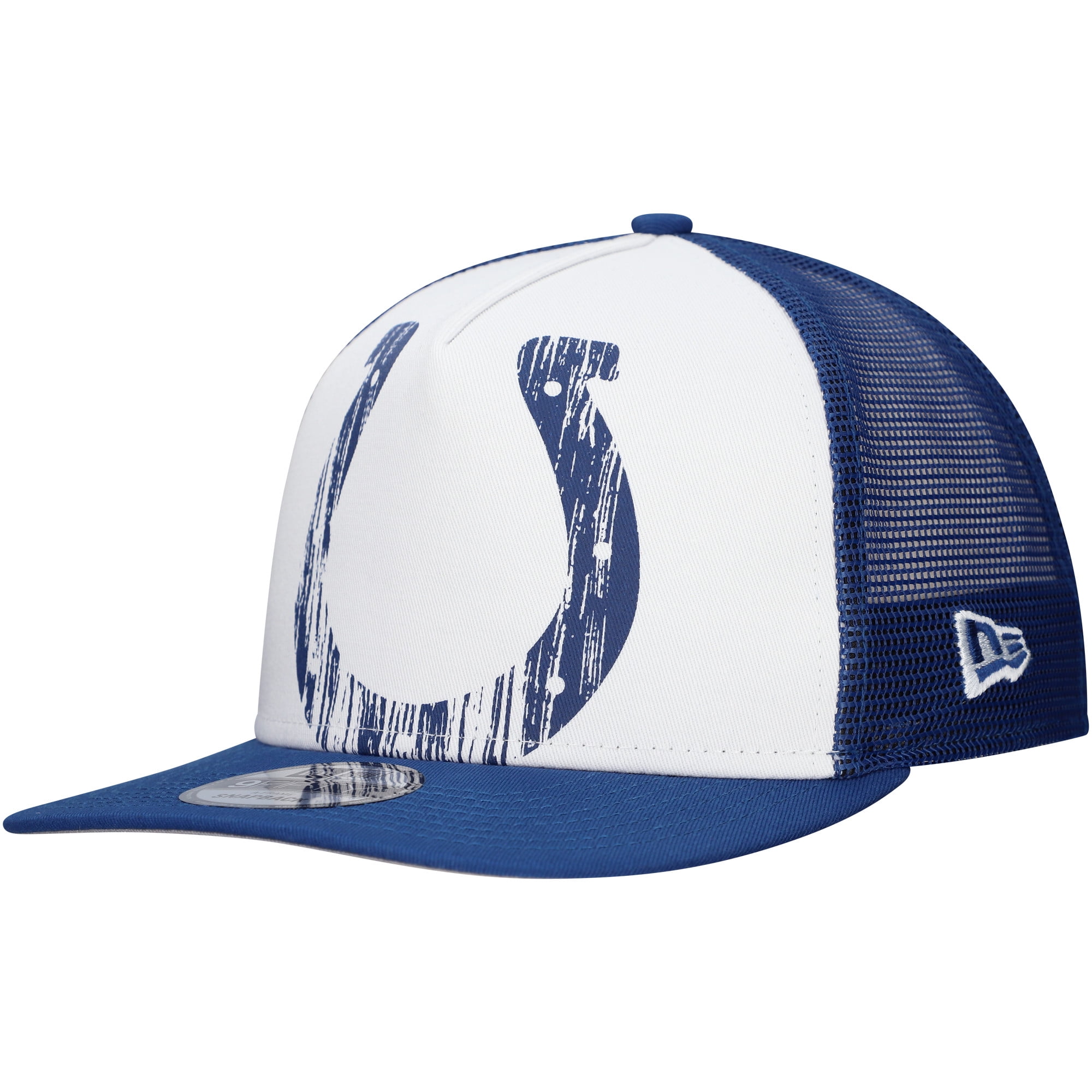 Men's New Era White/Royal Indianapolis Colts Distressed 9FIFTY A-Frame ...