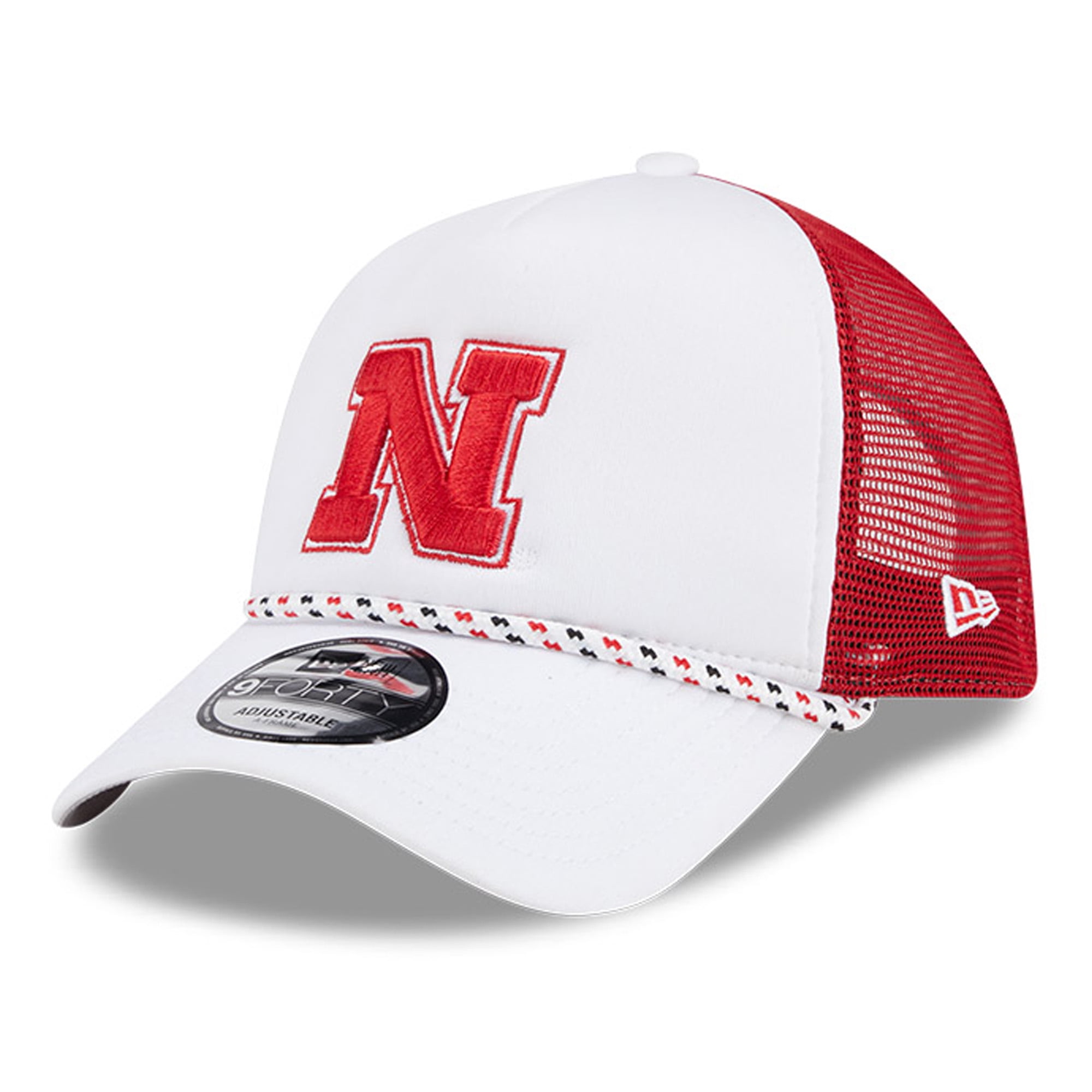Men's New Era White/Scarlet Nebraska Huskers Court Sport Foam A-Frame ...