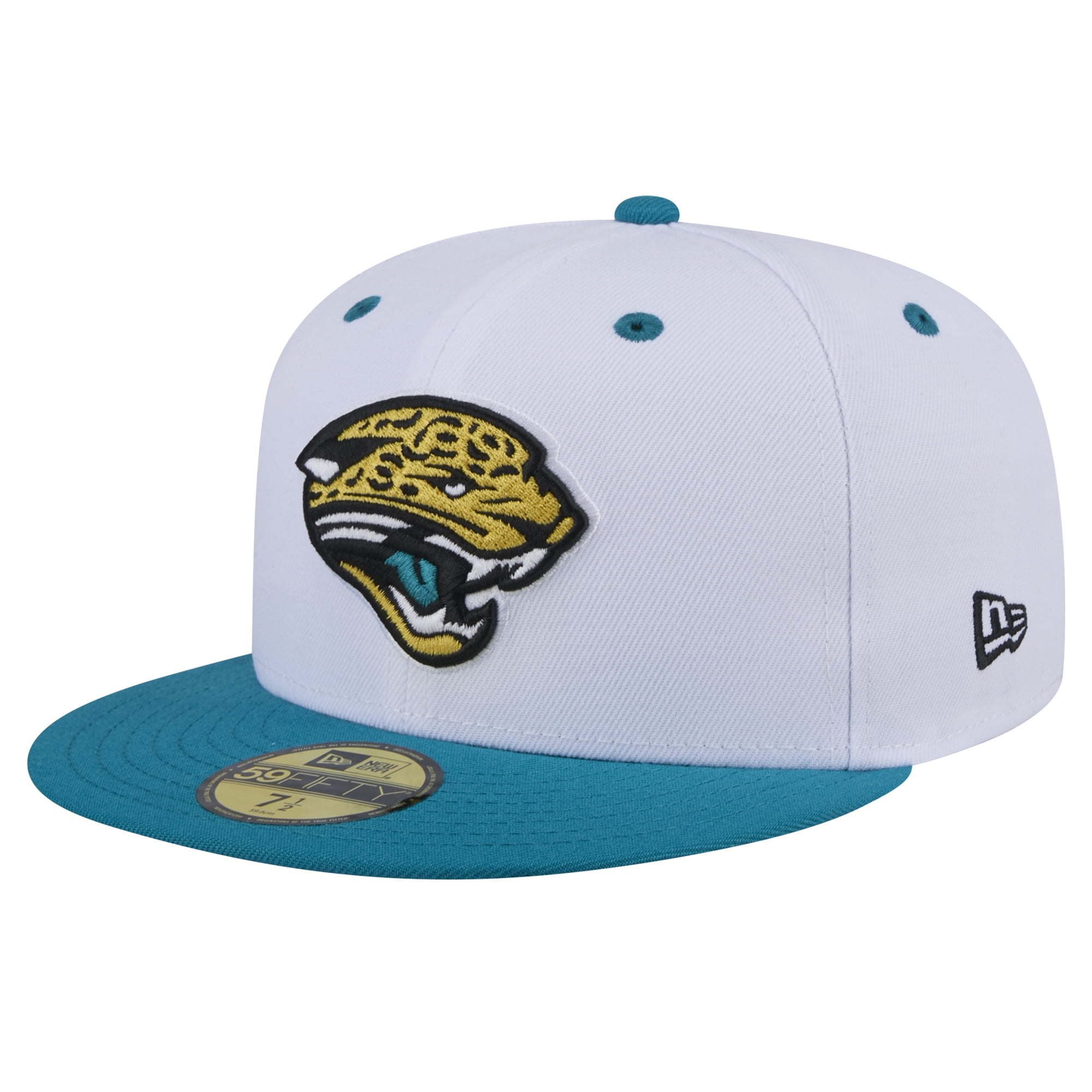 Men's New Era White/Teal Jacksonville Jaguars Throwback Logo Flipside ...