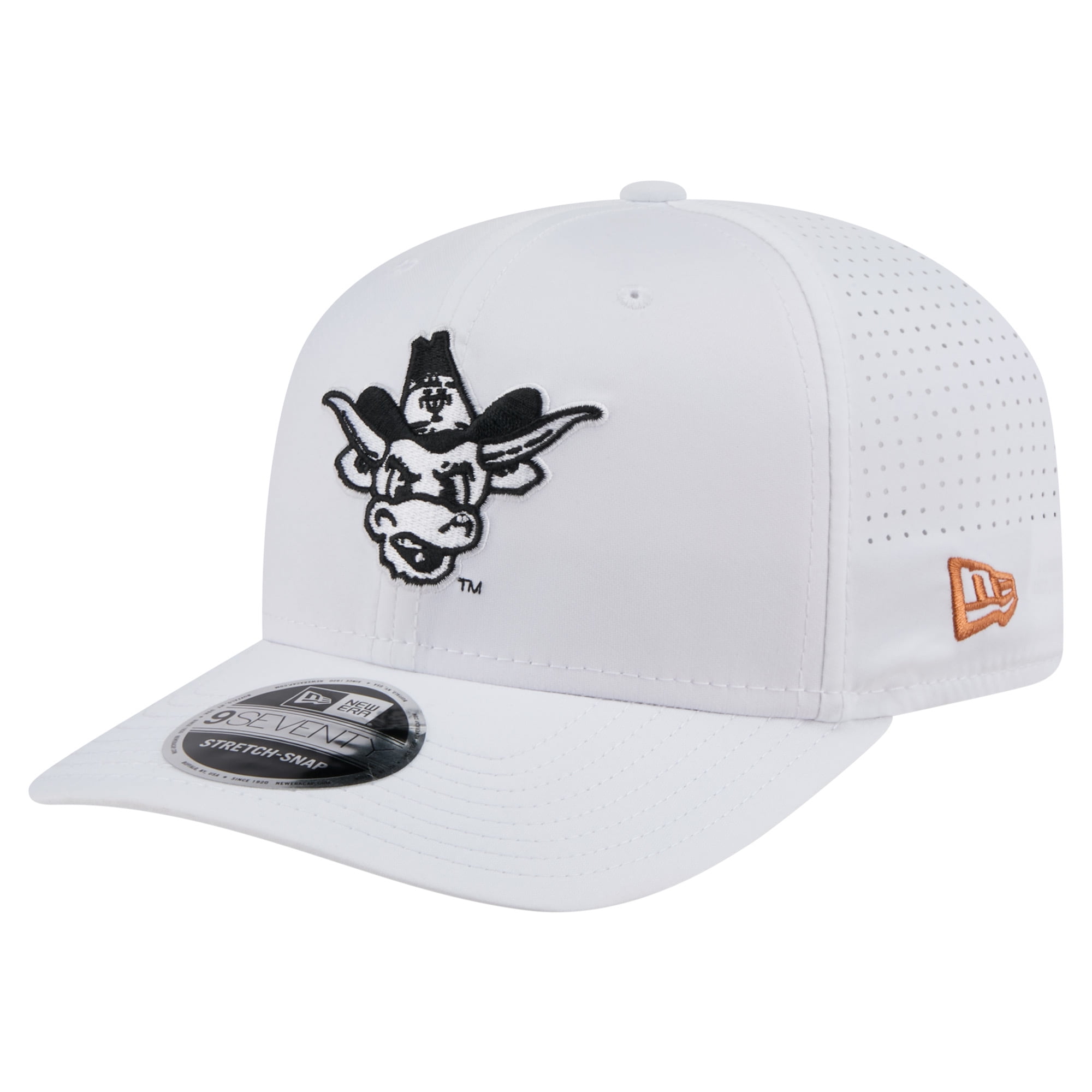 Men's New Era White Texas Longhorns Perform Vault 9SEVENTY Stretch-Snap ...