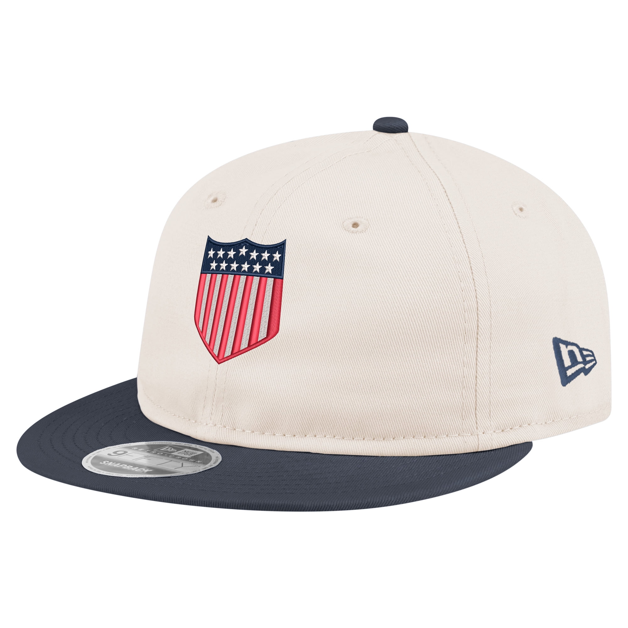 Men's New Era Cream USMNT 1913 Retro-Crown 9FIFTY Adjustable Hat ...