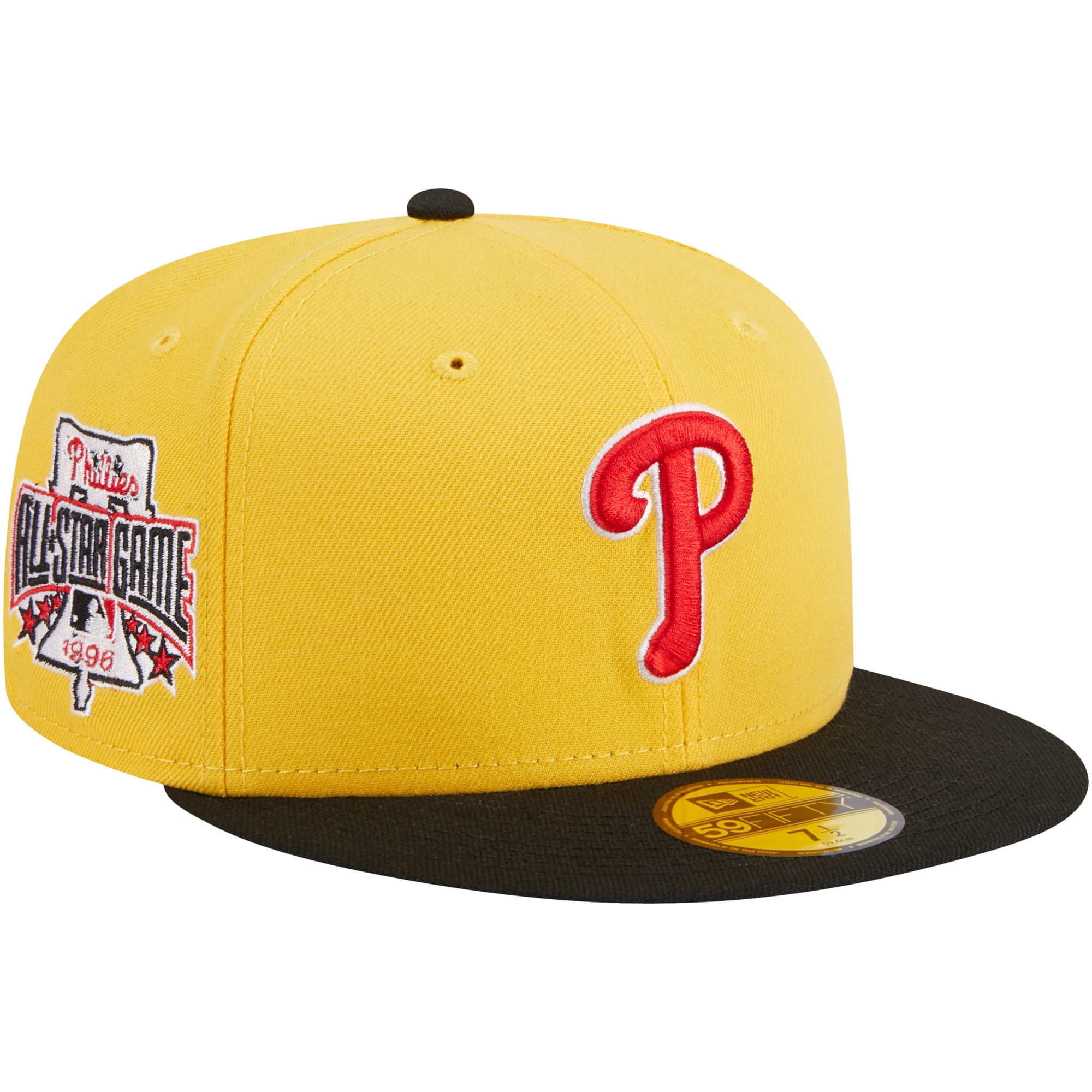 Men's New Era Yellow/Black Philadelphia Phillies Grilled 59FIFTY Fitted ...