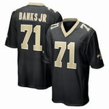 Men's New Orleans Banks Jr 71 Black Sports Player Game Stitched Name ...