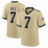 Men's New Orleans Hill 7 Gold Sports Player Game Stitched Name Number T ...