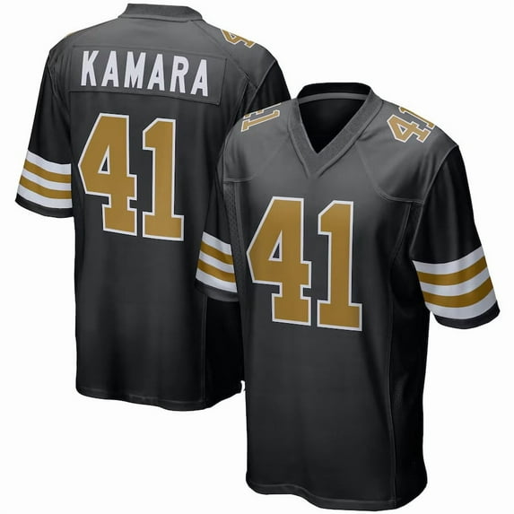 Men's New Orleans Kamara 41 Black Alternate Sports Player Game Stitched ...