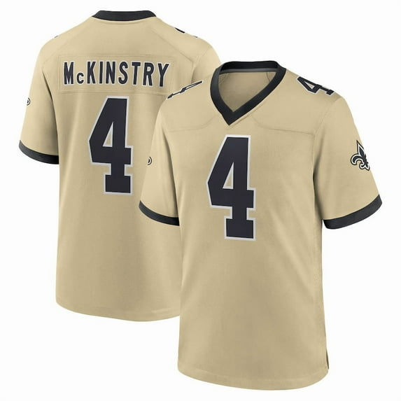 Men's New Orleans McKinstry 4 Gold Sports Player Game Stitched Name ...